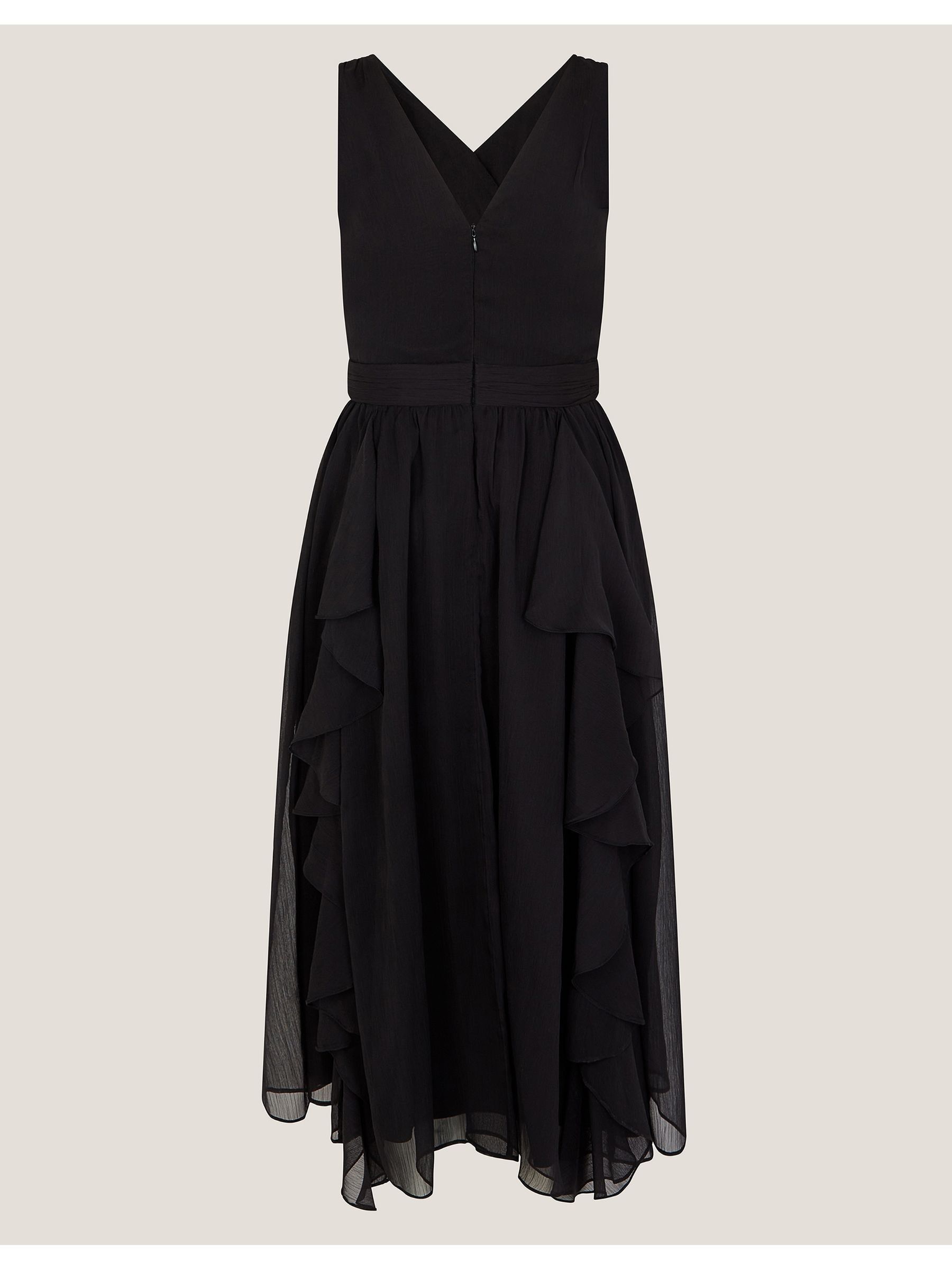 Buy Monsoon Black Clemmie Cut-Out Ruffle Prom Dress from the Next UK ...