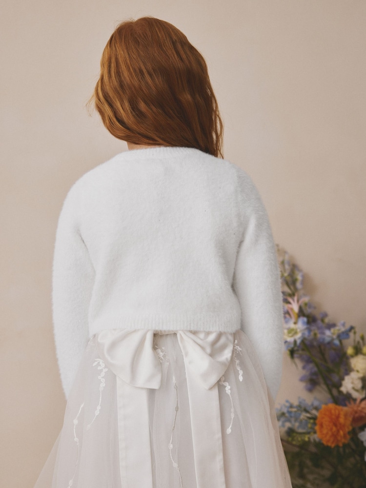 Buy White Fluffy Occasion Shrug (12mths-16yrs) from Next Australia