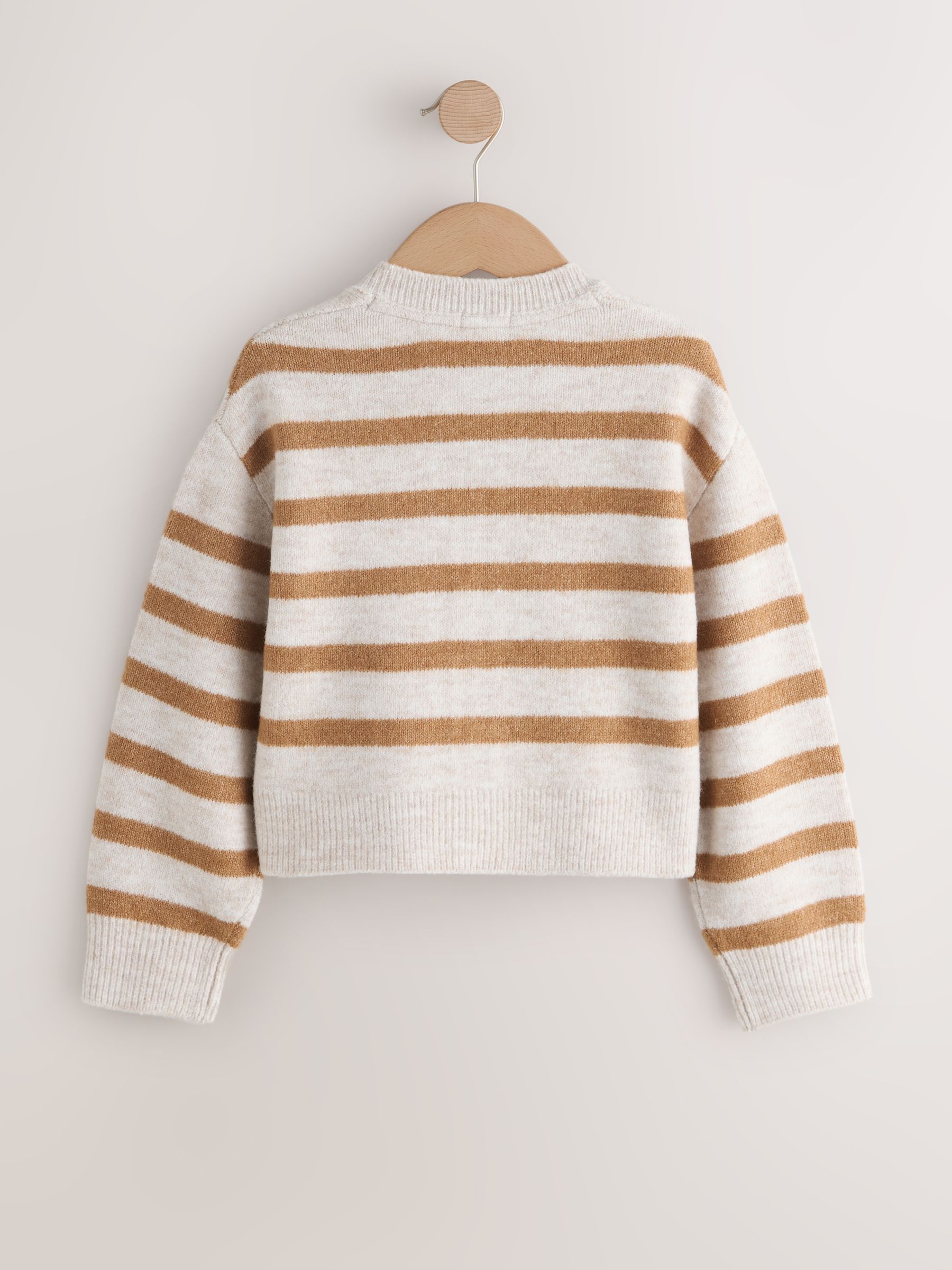 Buy Neutral Stripe Button Up Cardigan (3-16yrs) from Next Australia