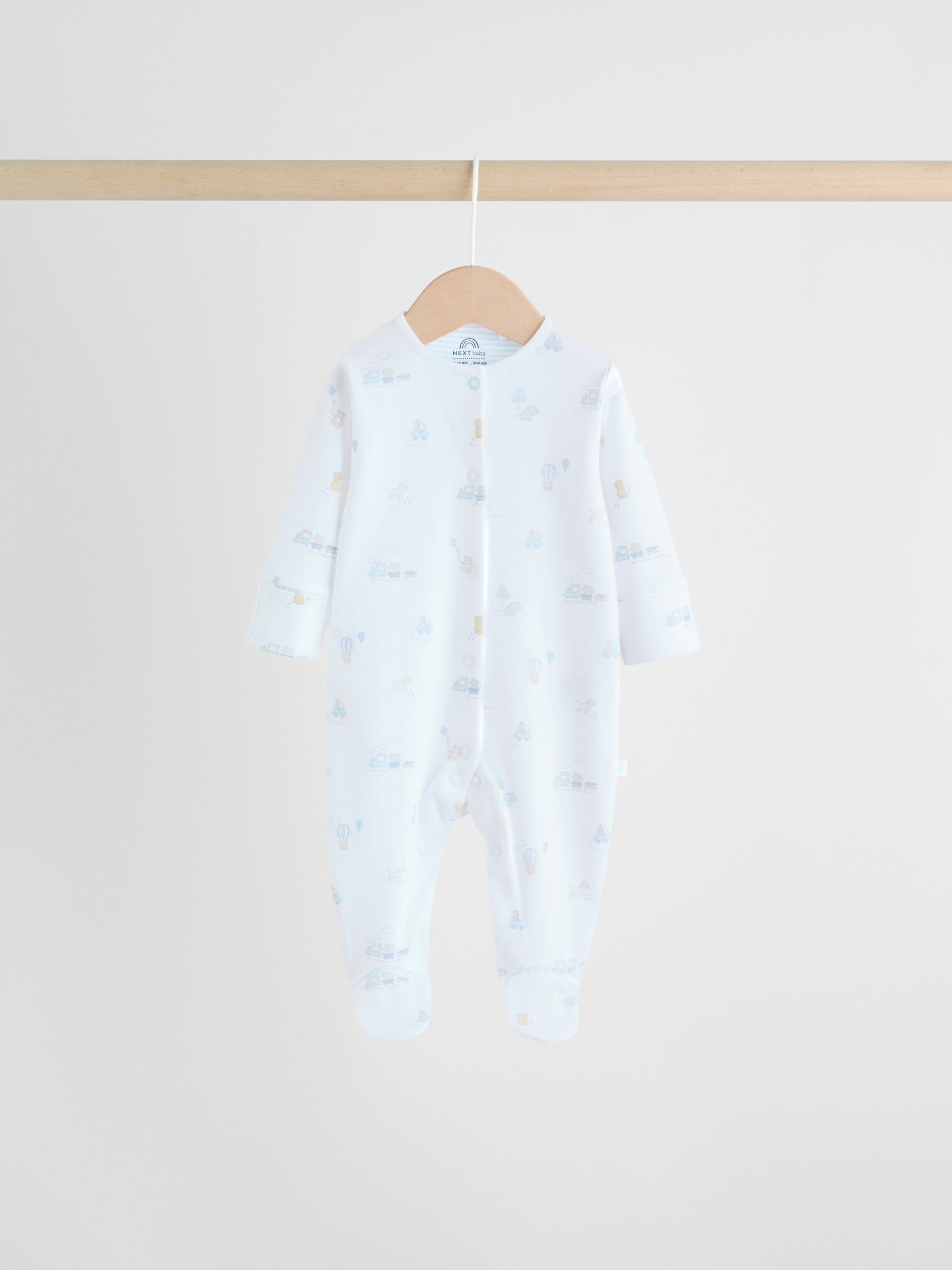 Buy White Baby Sleepsuits 3 Pack (0-2yrs) from Next Malaysia