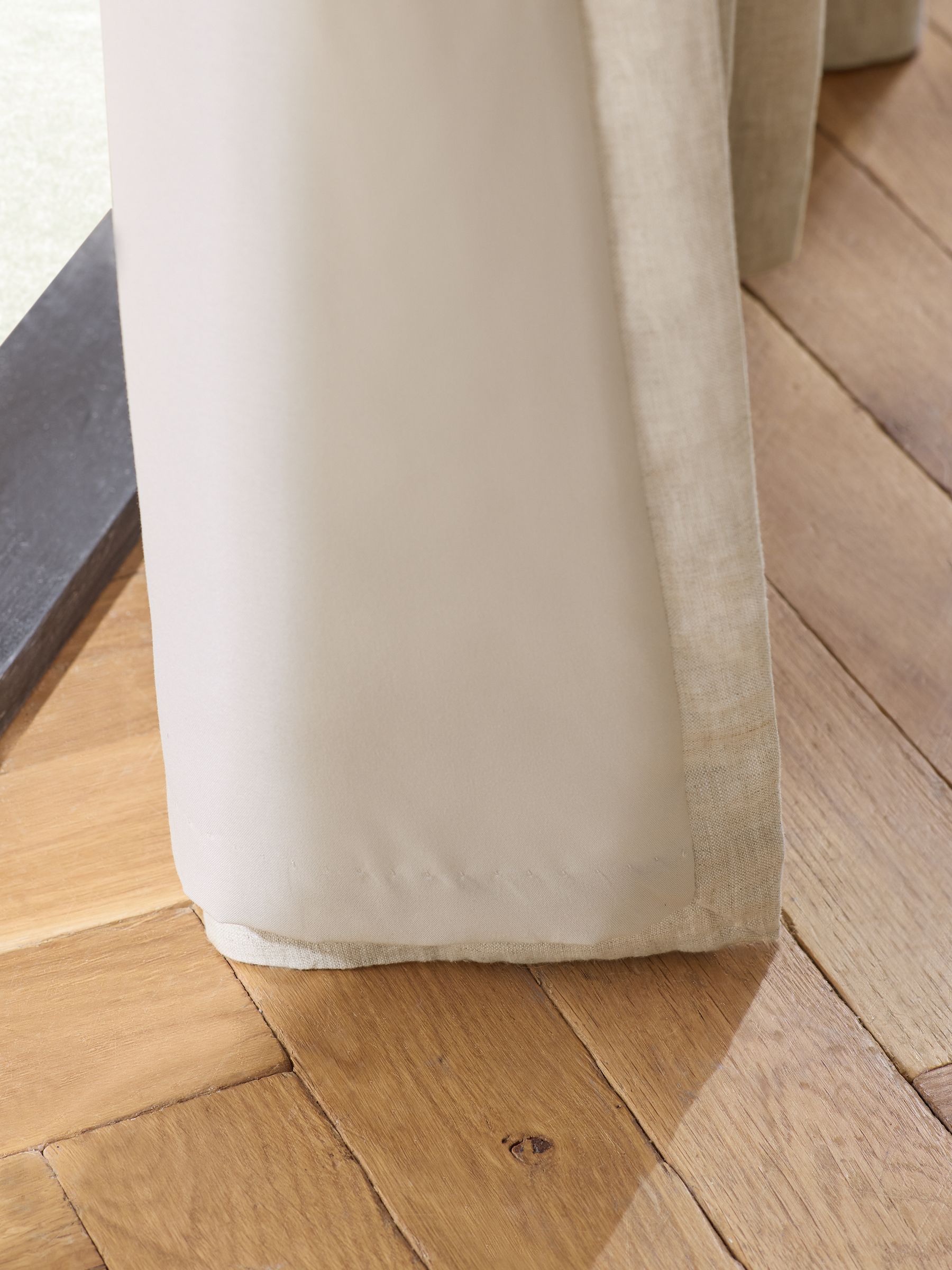 Buy Natural N. Premium Collection 100% Linen Hidden Tab Top Lined ...