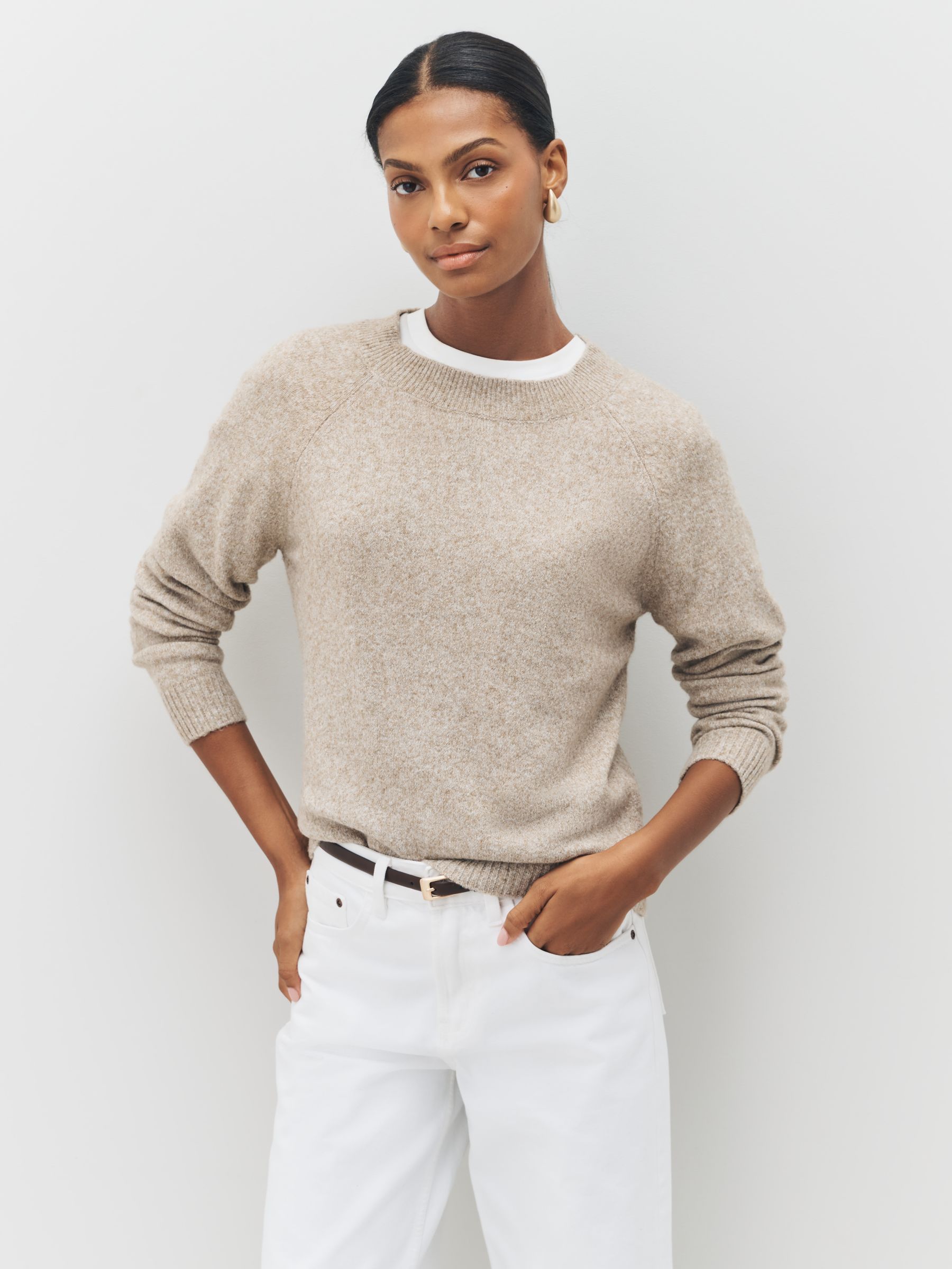 Buy Vero Moda Natural Round Neck Soft Touch Cosy Knitted Jumper from ...