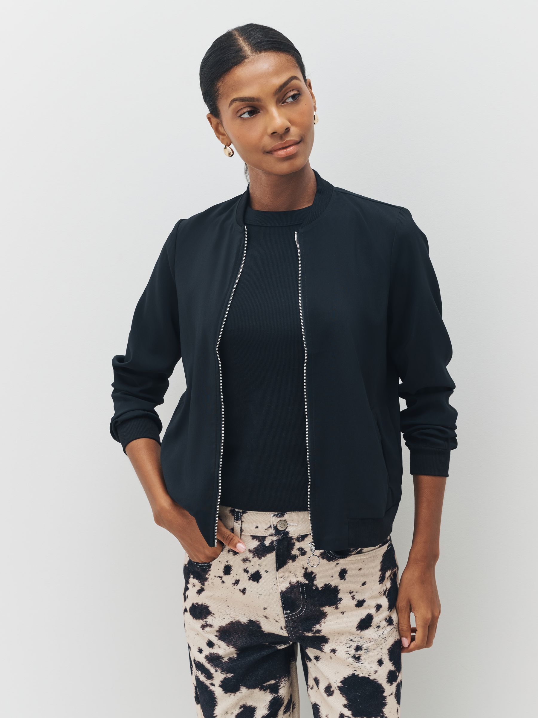 Buy Vero Moda Black Lightweight Bomber Jacket from the Next UK online shop