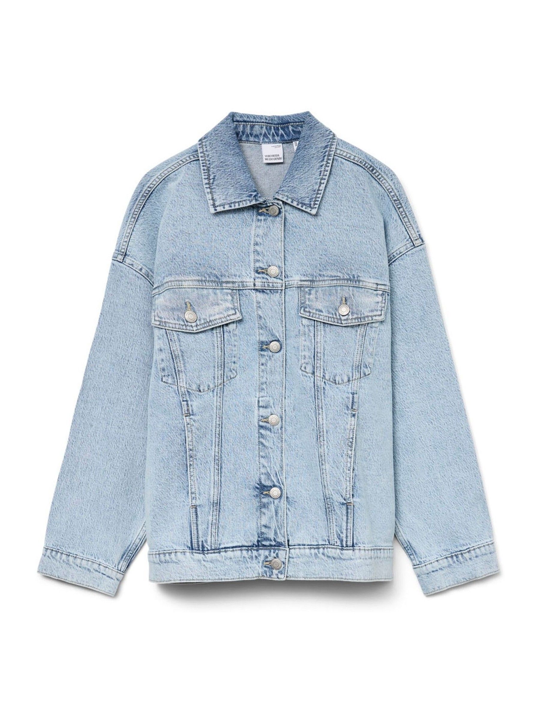 Buy VERO MODA Blue Oversize Long Sleeve Denim Jacket from the Next UK ...