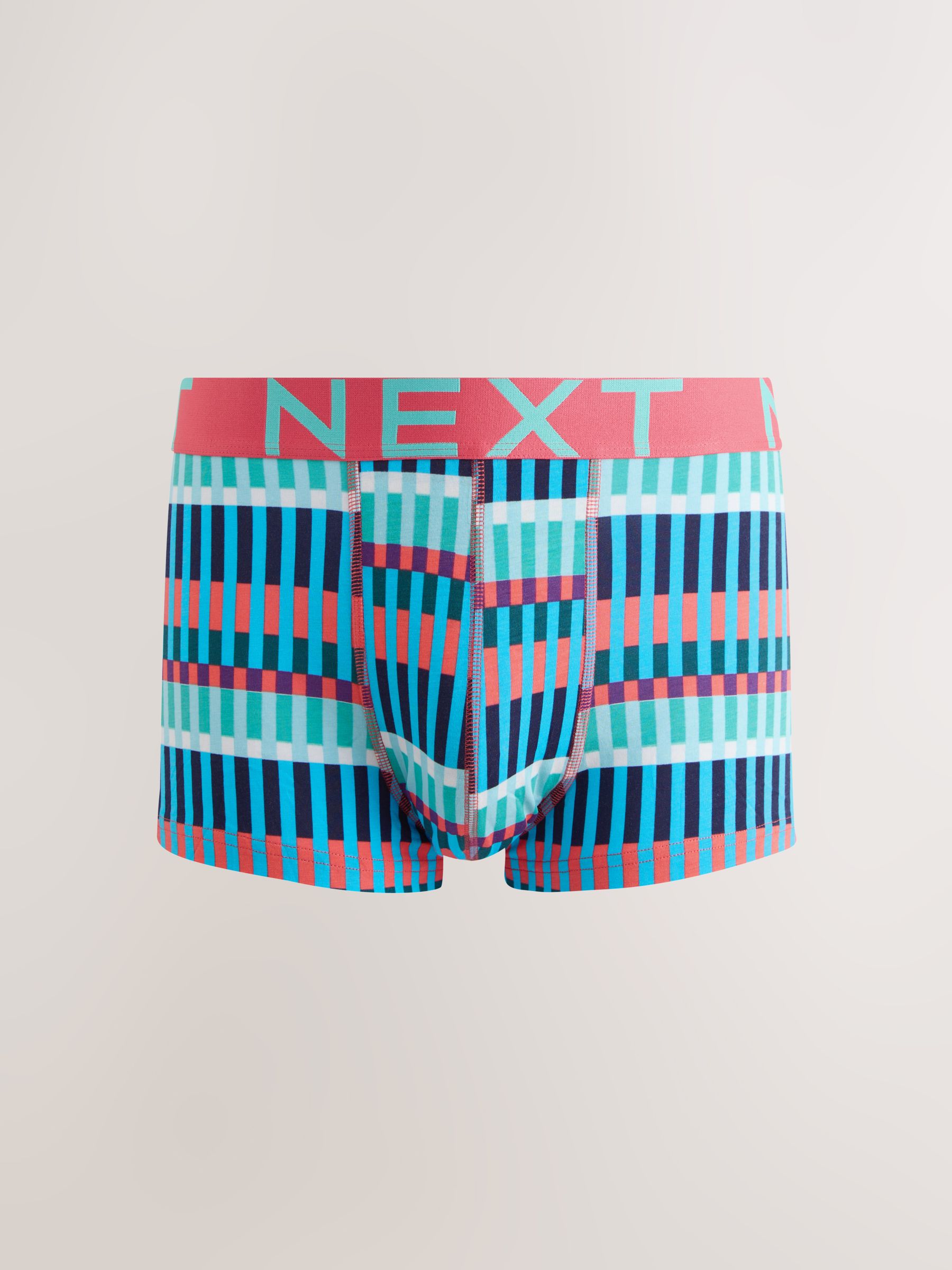 Buy Bright Blue/Purple Geo 5 Pack Hipster Boxers from the Next UK ...