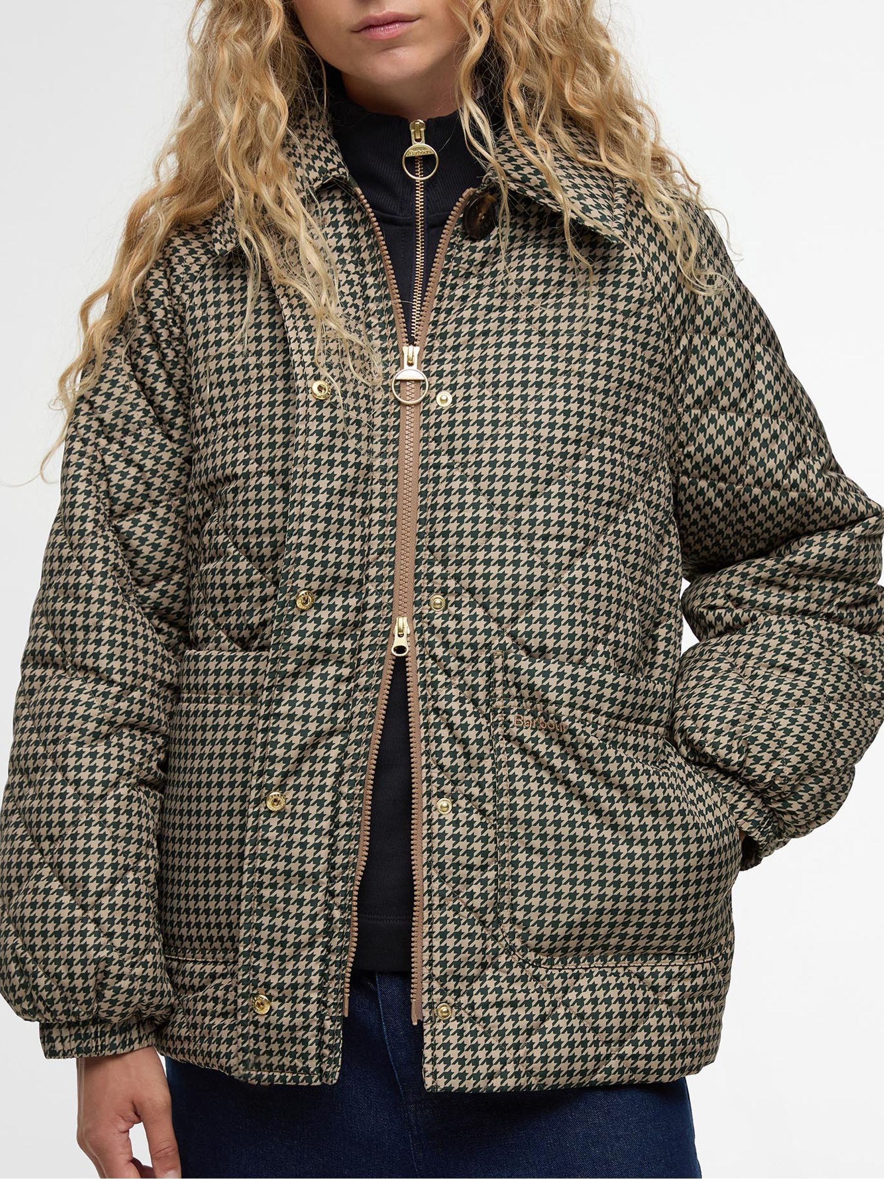 Buy Barbour® Green Laoise Check Quilted Check Jacket from Next Ireland