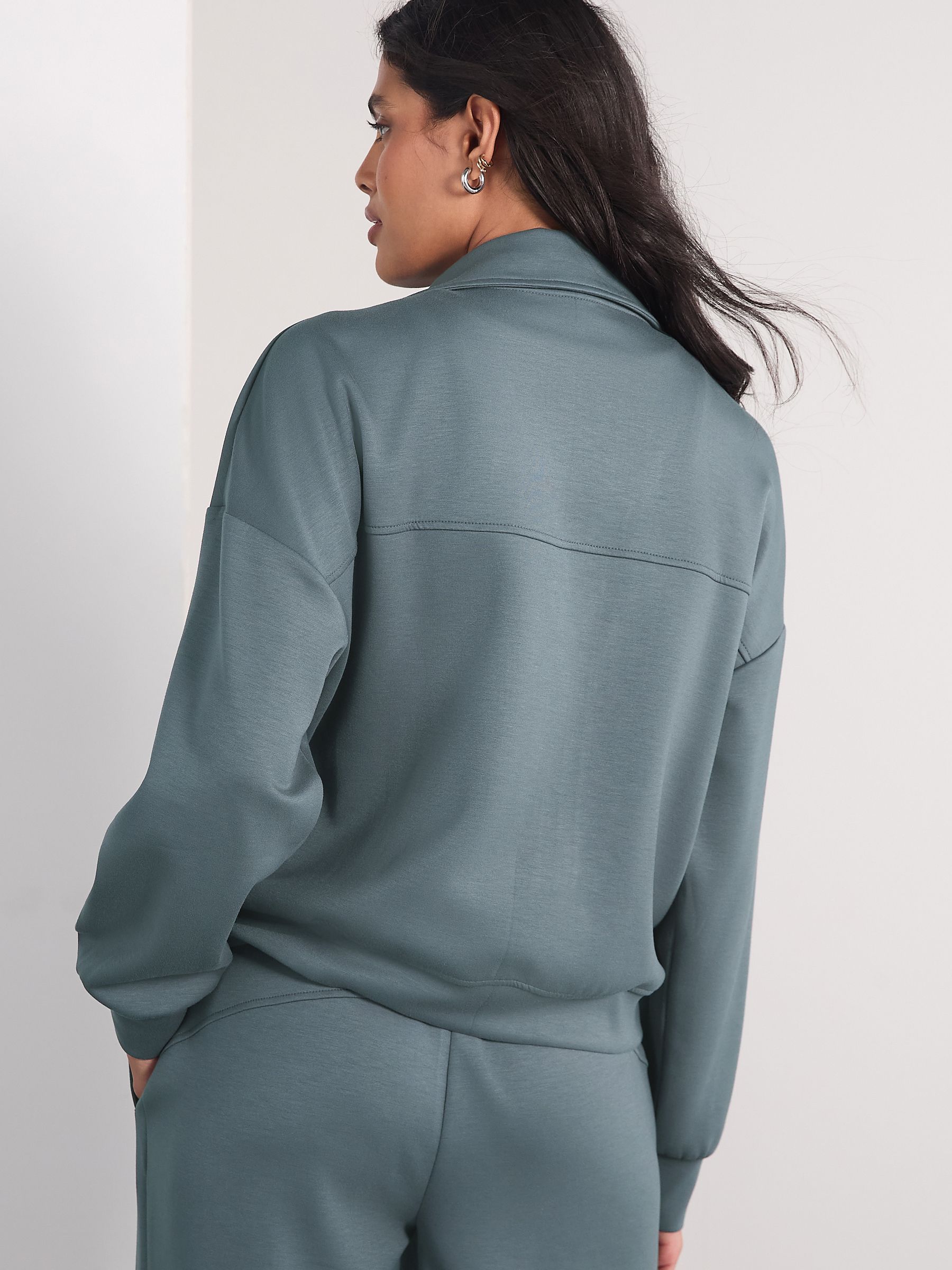 Buy Teal Blue Viscose Slinky Utility Jacket from the Next UK online shop