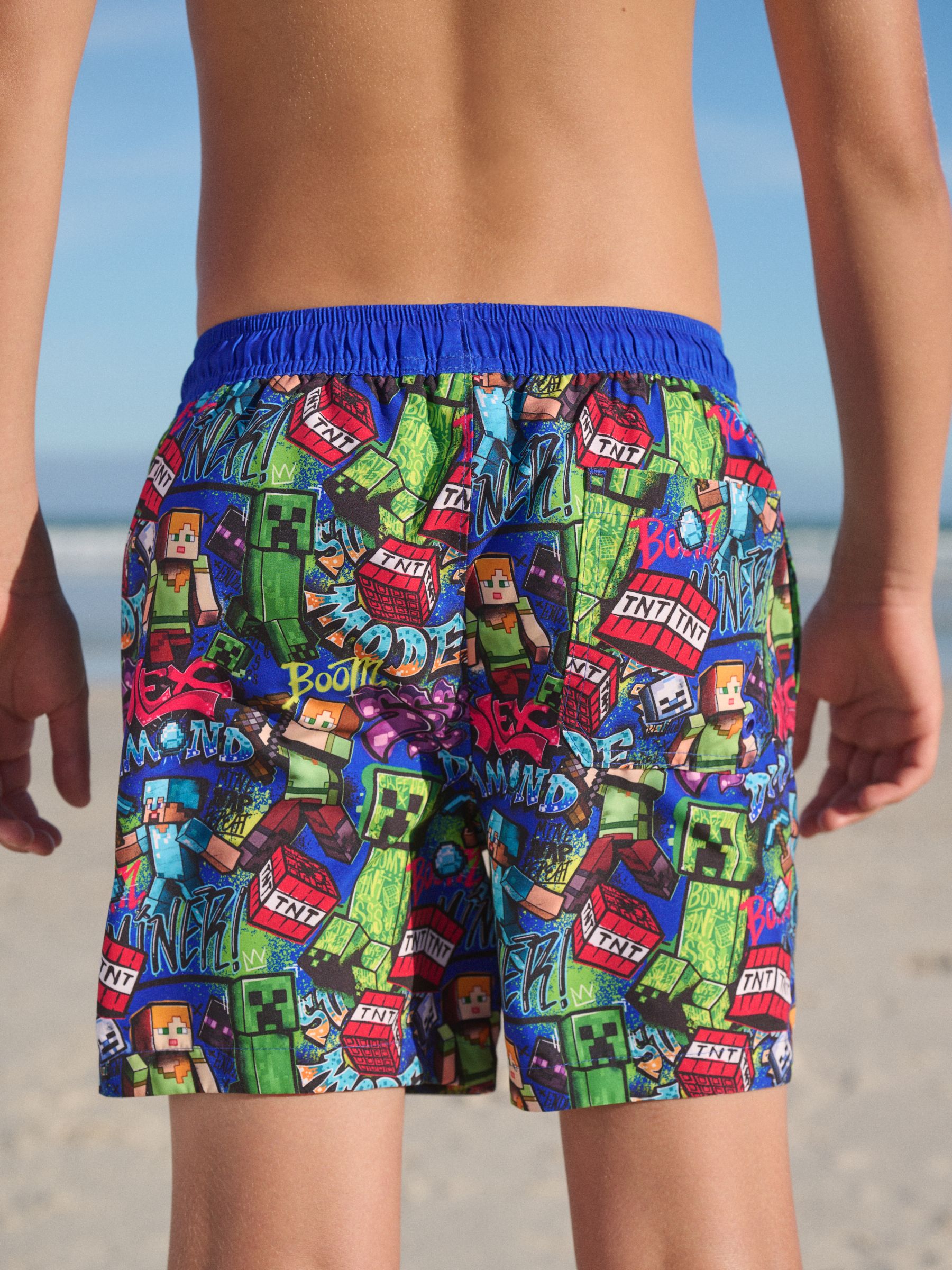 Buy Navy Minecraft Swim Shorts (3-16yrs) from Next USA