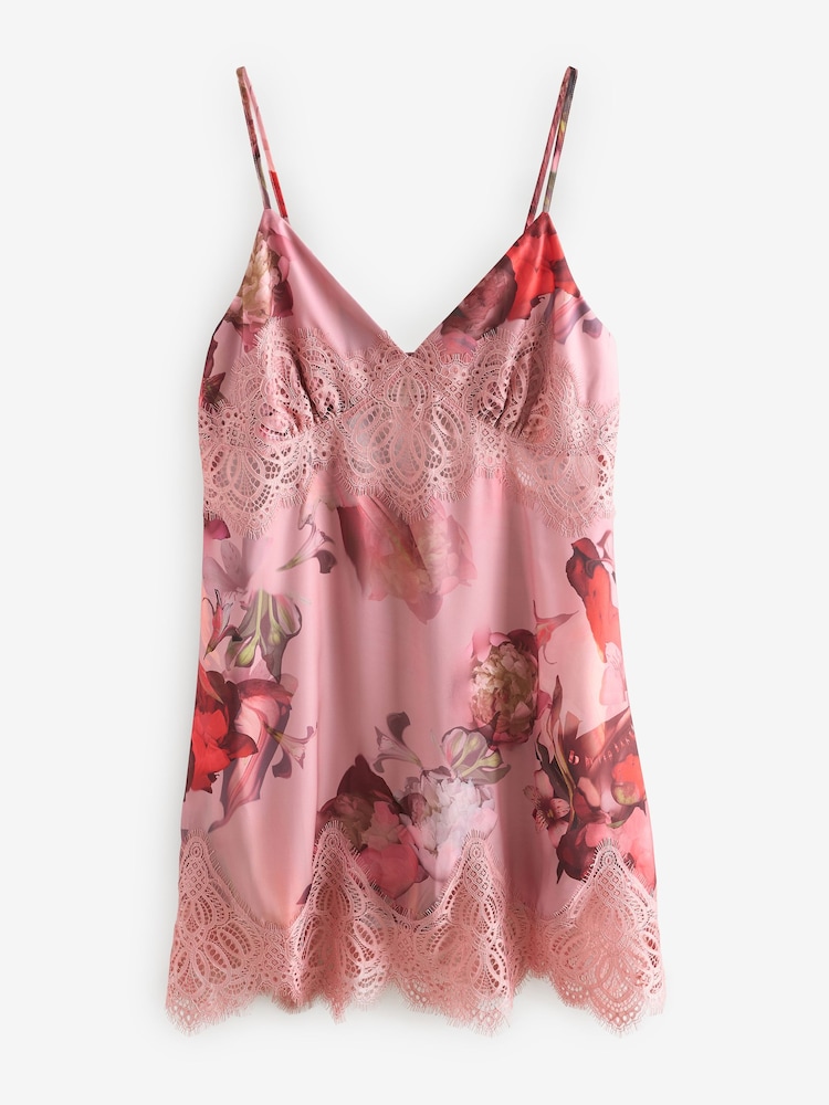 Buy B by Ted Baker Pink Winter Glow Satin Lace Slip from Next Netherlands