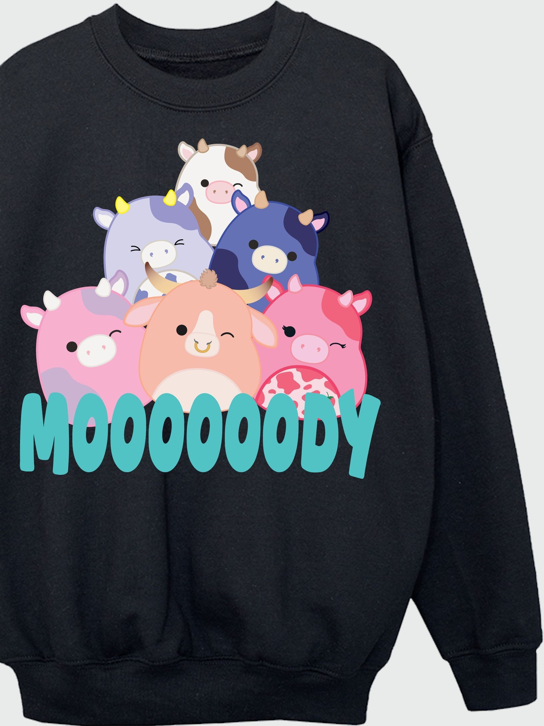 Buy Brands In Black Squishmallows Moody Moos Sweatshirt from Next Ireland