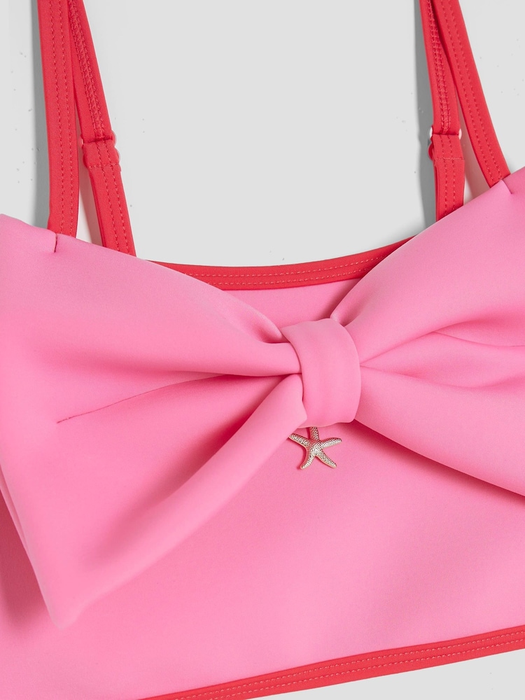Buy River Island Pink 3D Bow Bikini from Next Australia