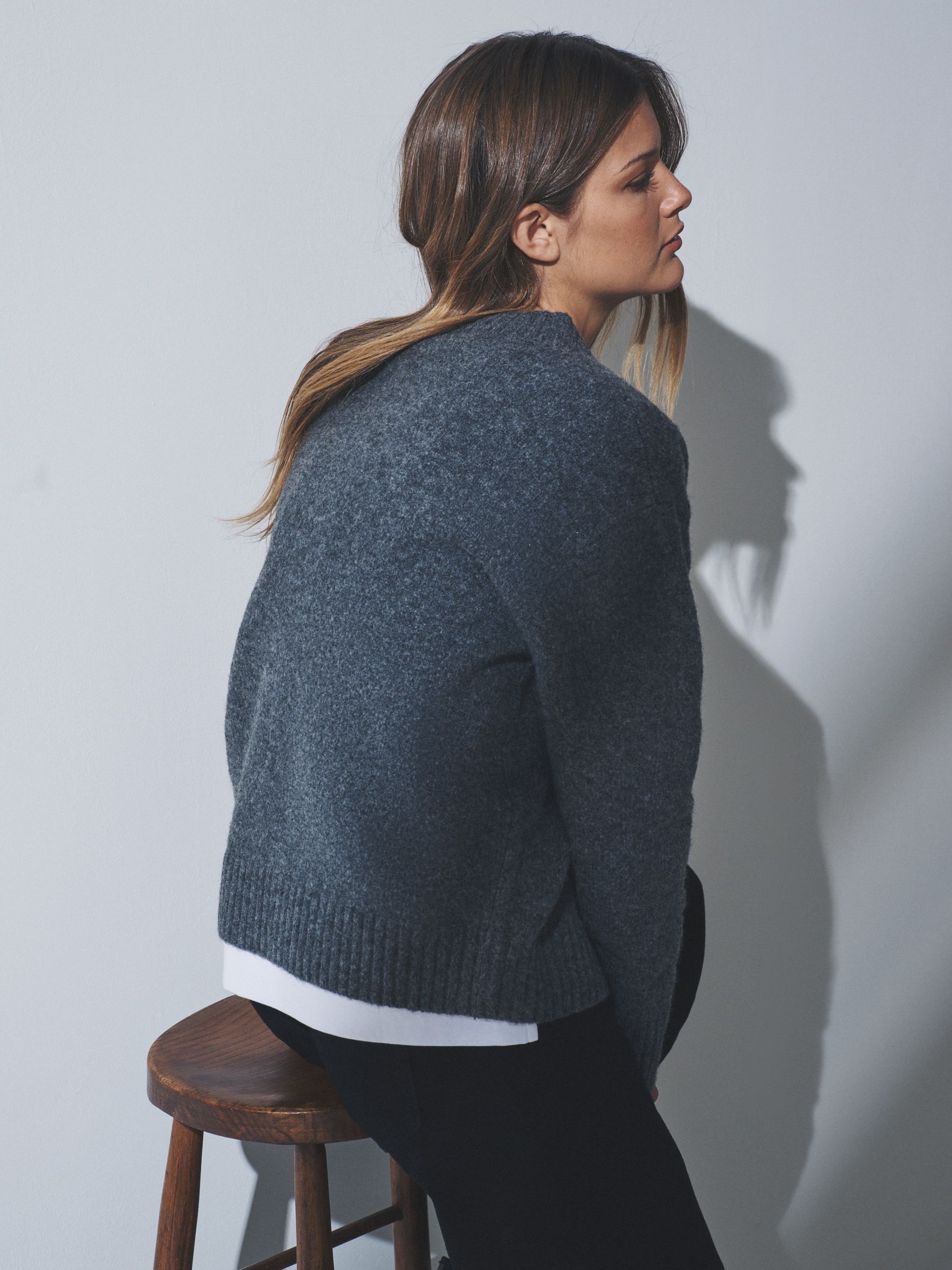 Buy The Set 2 Pack V- Neck Knitted Cardigans With Wool Light Pink/Grey ...