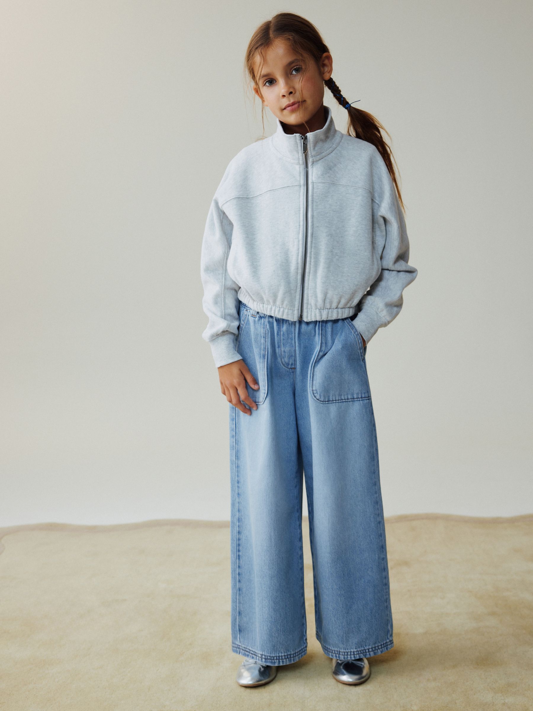 Buy Light Blue Pull On Wide Leg Trousers (3-16yrs) from the Next UK ...