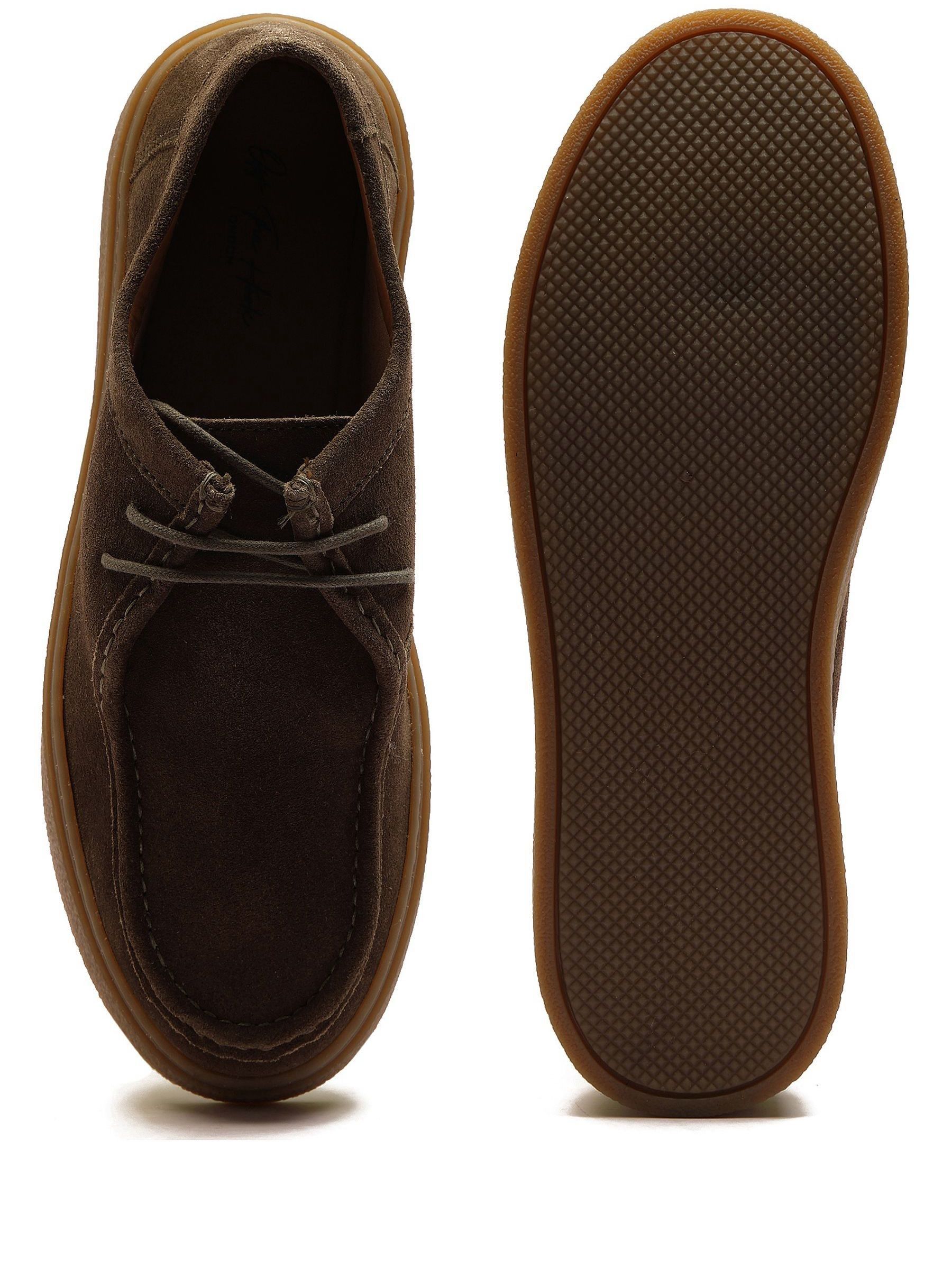 Buy Off The Hook Green Els Suede Moc Toe Cupsole Lace-Up Shoes from the ...