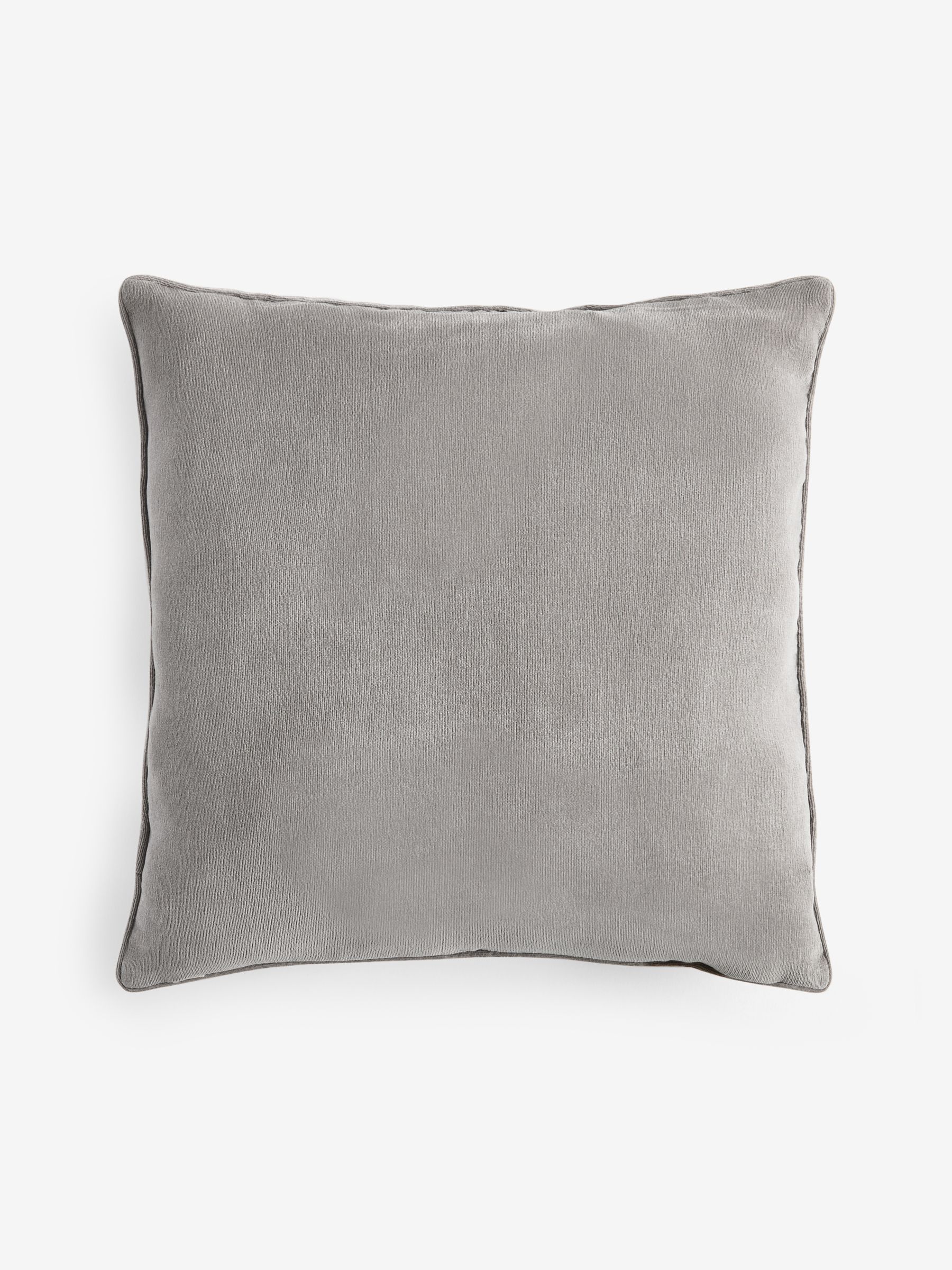 Buy Grey 45 x 45cm Soft Velour Cushion from the Next UK online shop