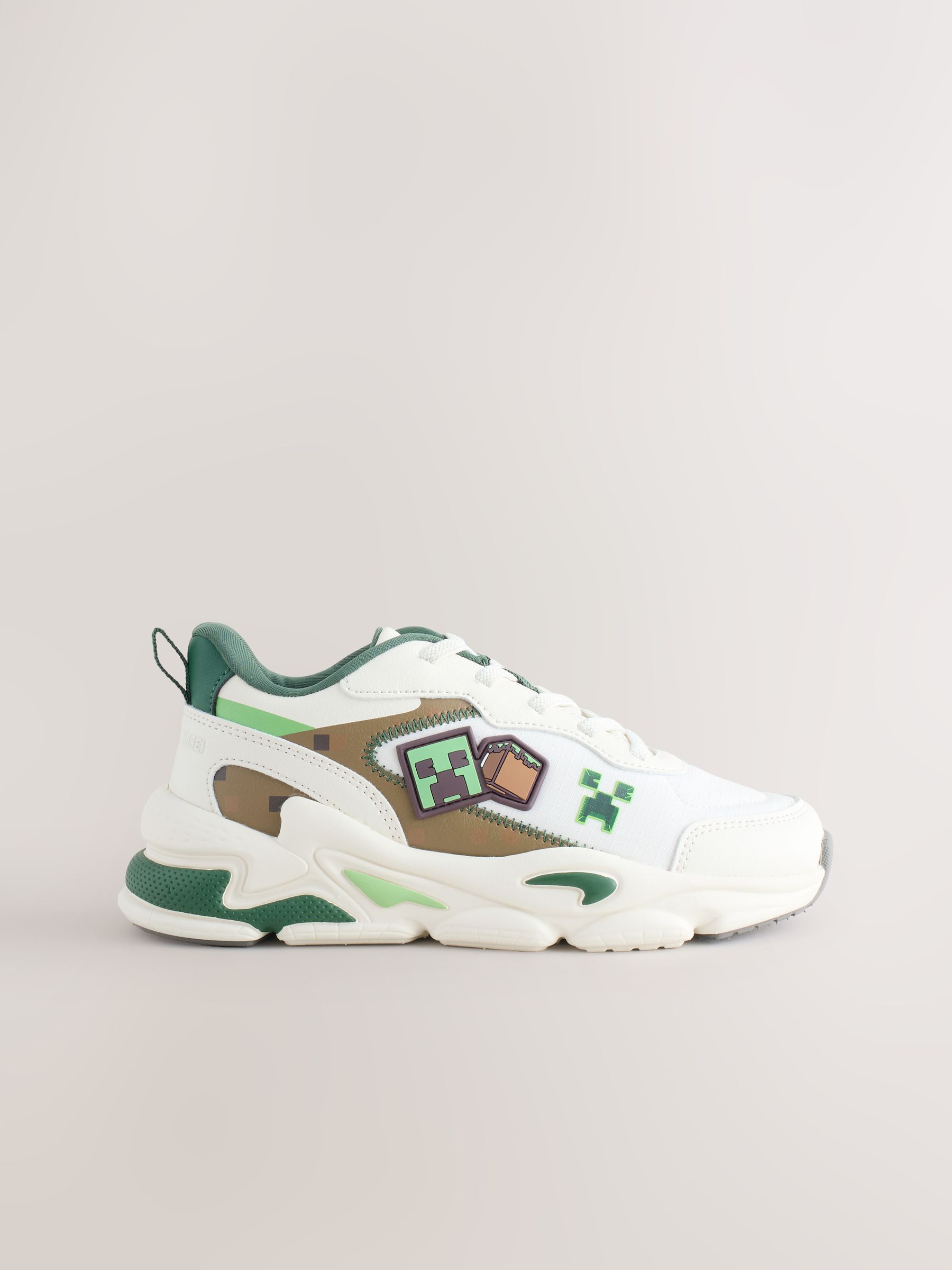 Buy White Minecraft Elastic Lace Trainers from Next South Africa