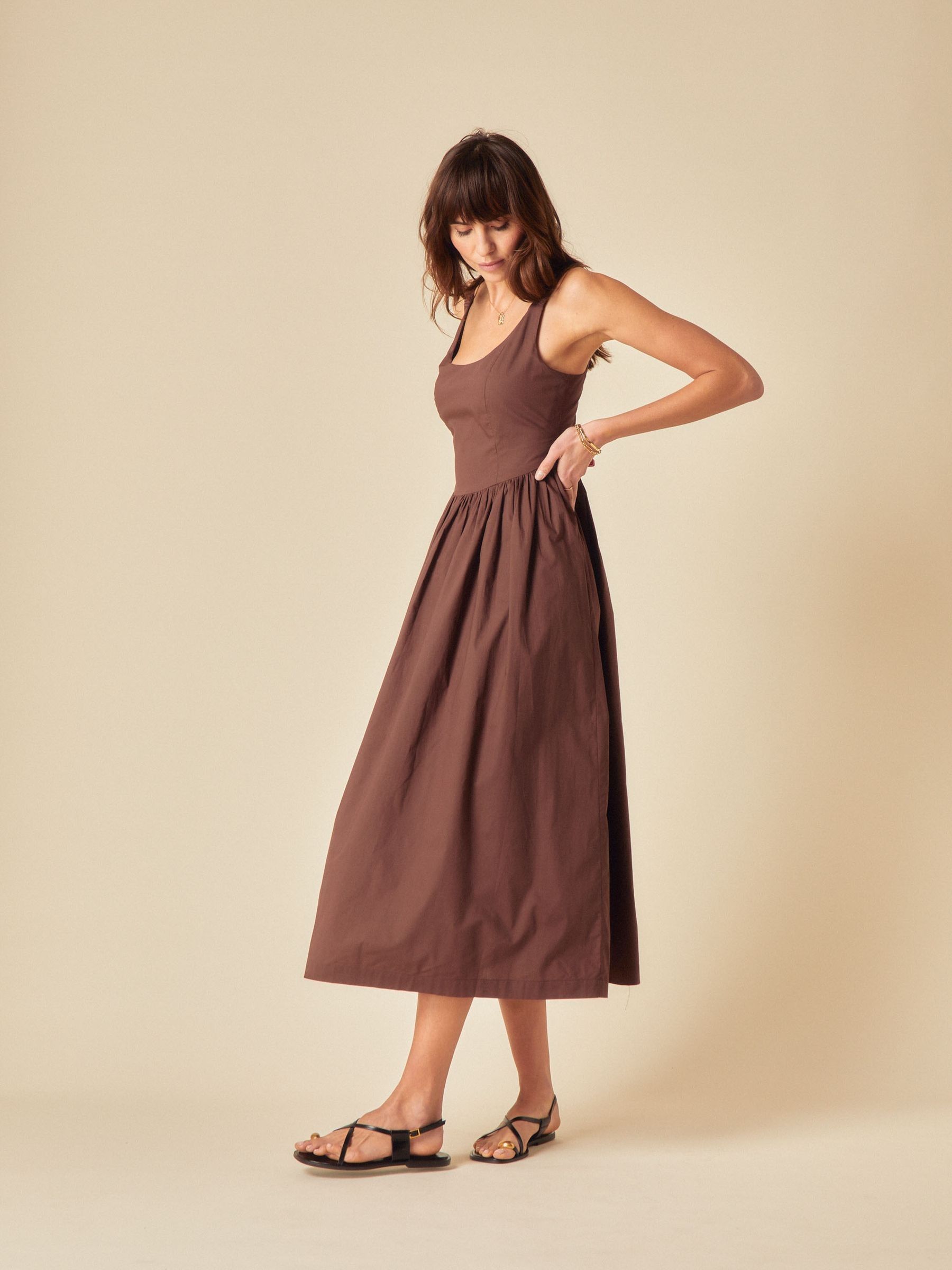 Buy Nobodys Child Brown Marina Midi Dress from the Next UK online shop
