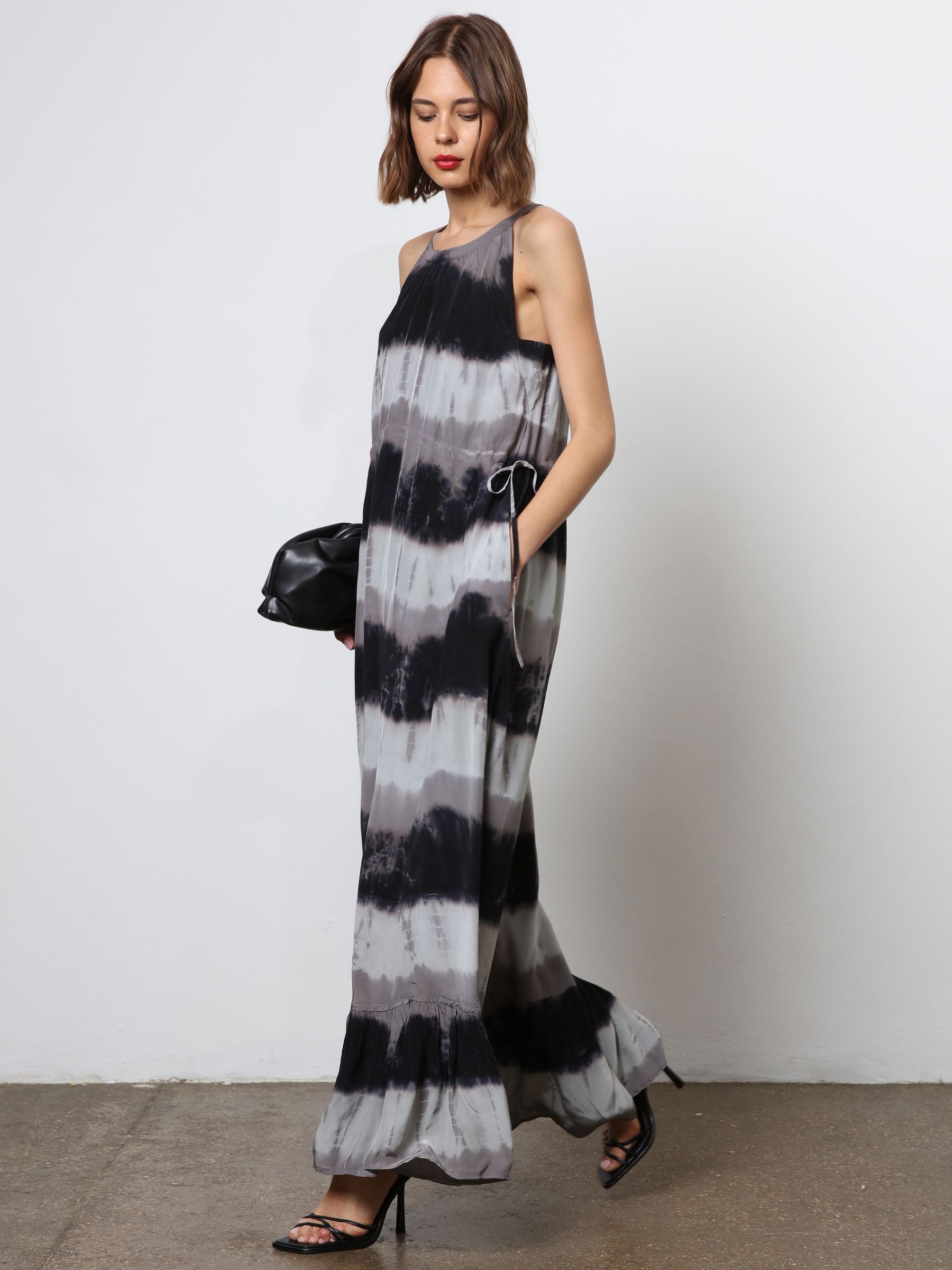 Buy Religion Black Unknown Maxi Dress In Tie Dye Stripe Dress from the ...