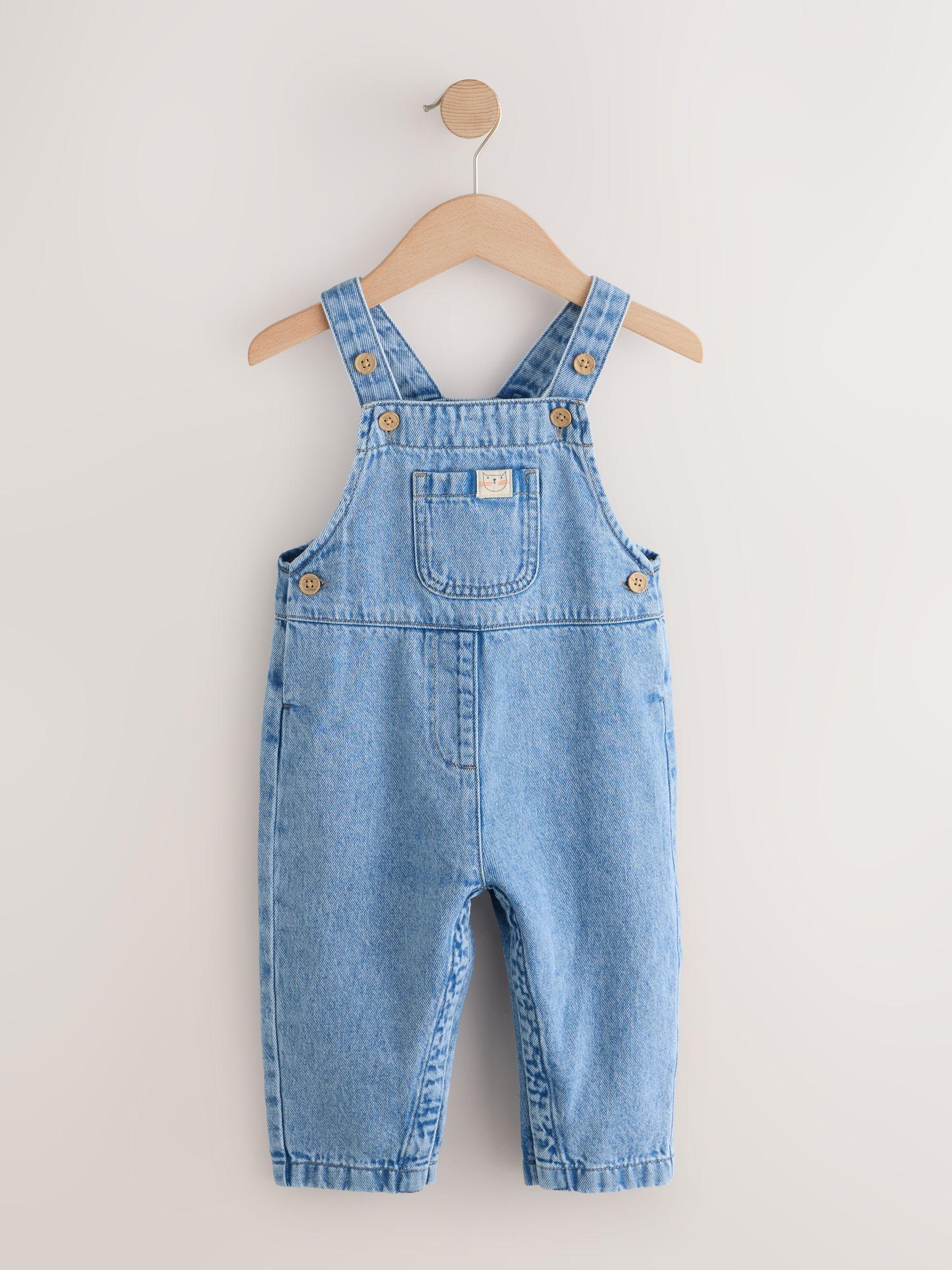 Buy Mid Blue Denim Dungarees (3mths-7yrs) from Next USA