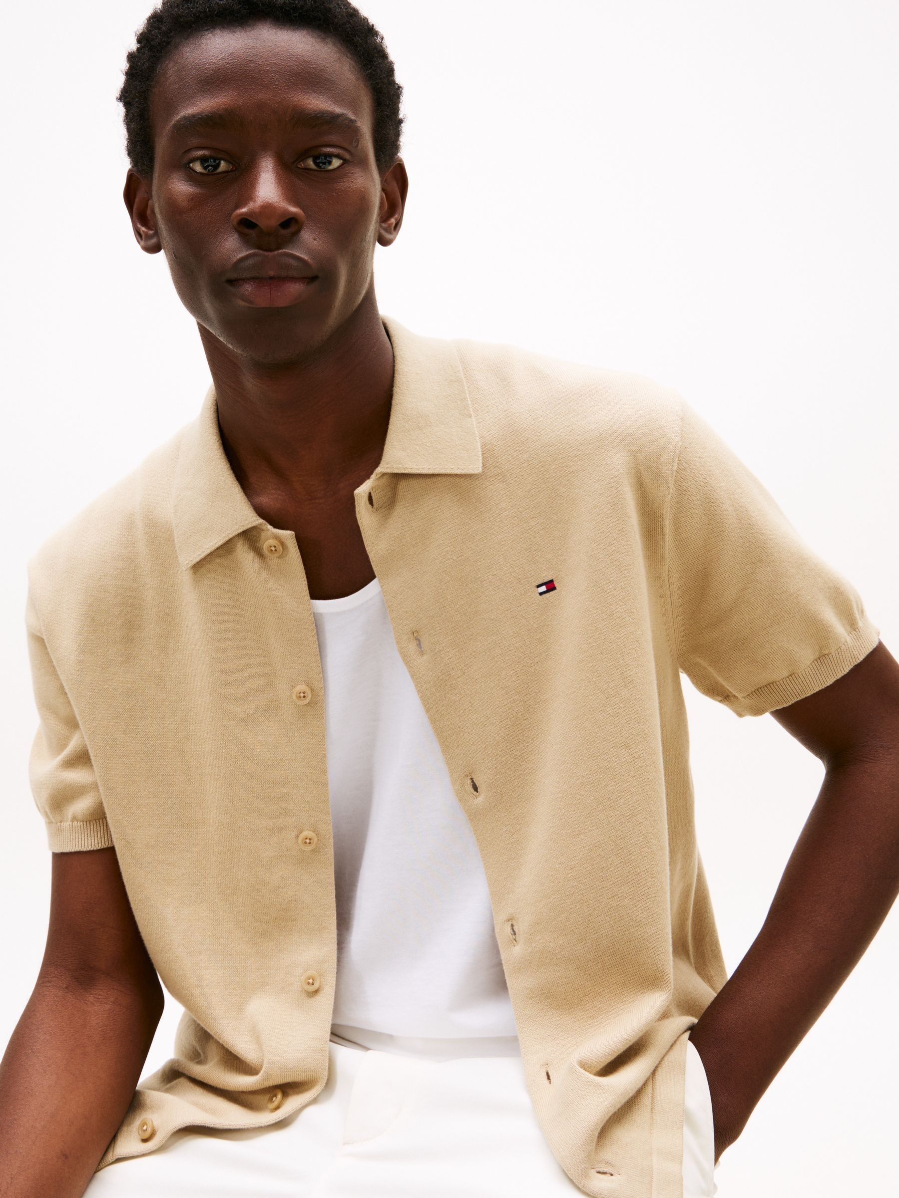Buy Tommy Hilfiger Natural Cotton Overshirt from the Next UK online shop