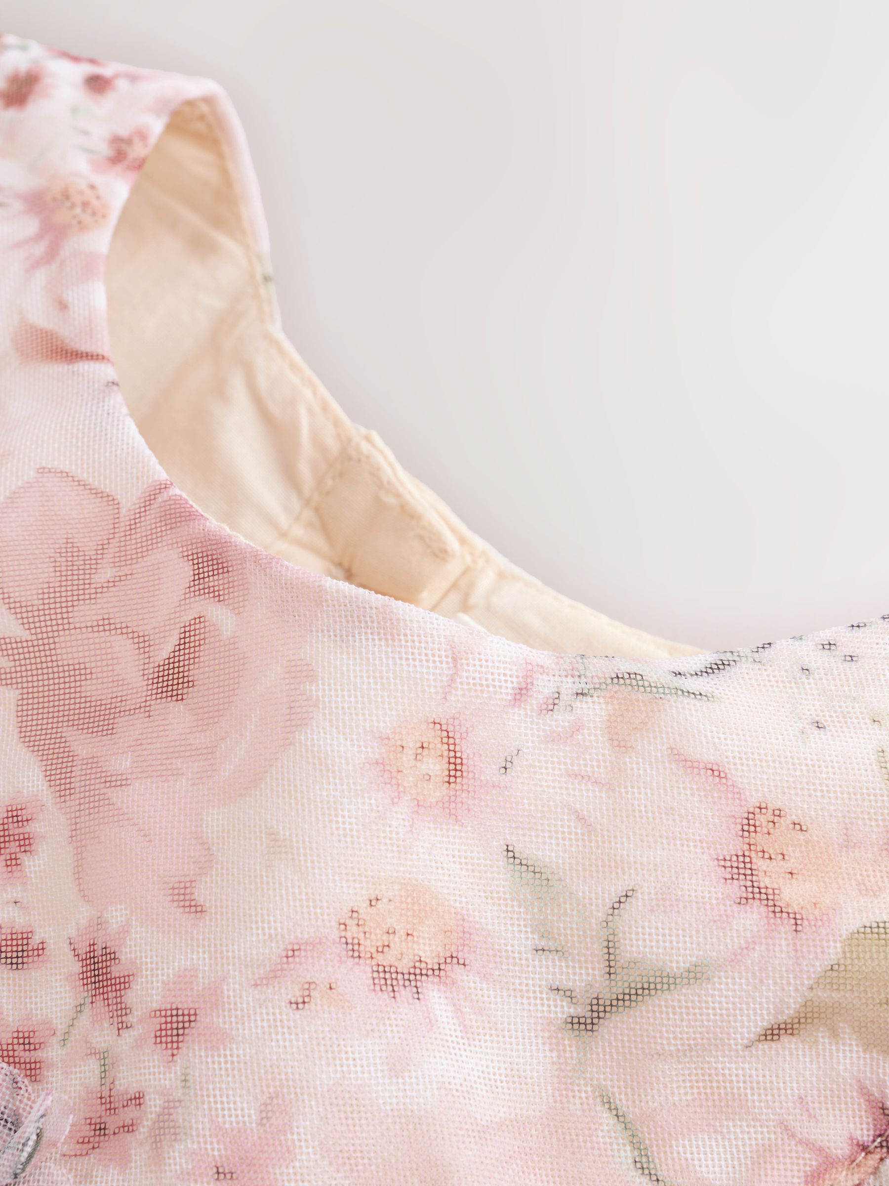 Buy Pink Floral - Baby Mesh Dress (0mths-2yrs) from Next United Arab ...