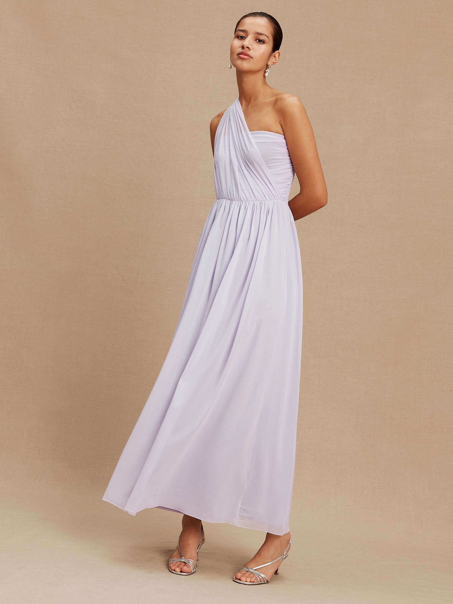 Buy Lilac Purple Mesh Multiway Wedding Guest Bridesmaid Maxi Dress from ...
