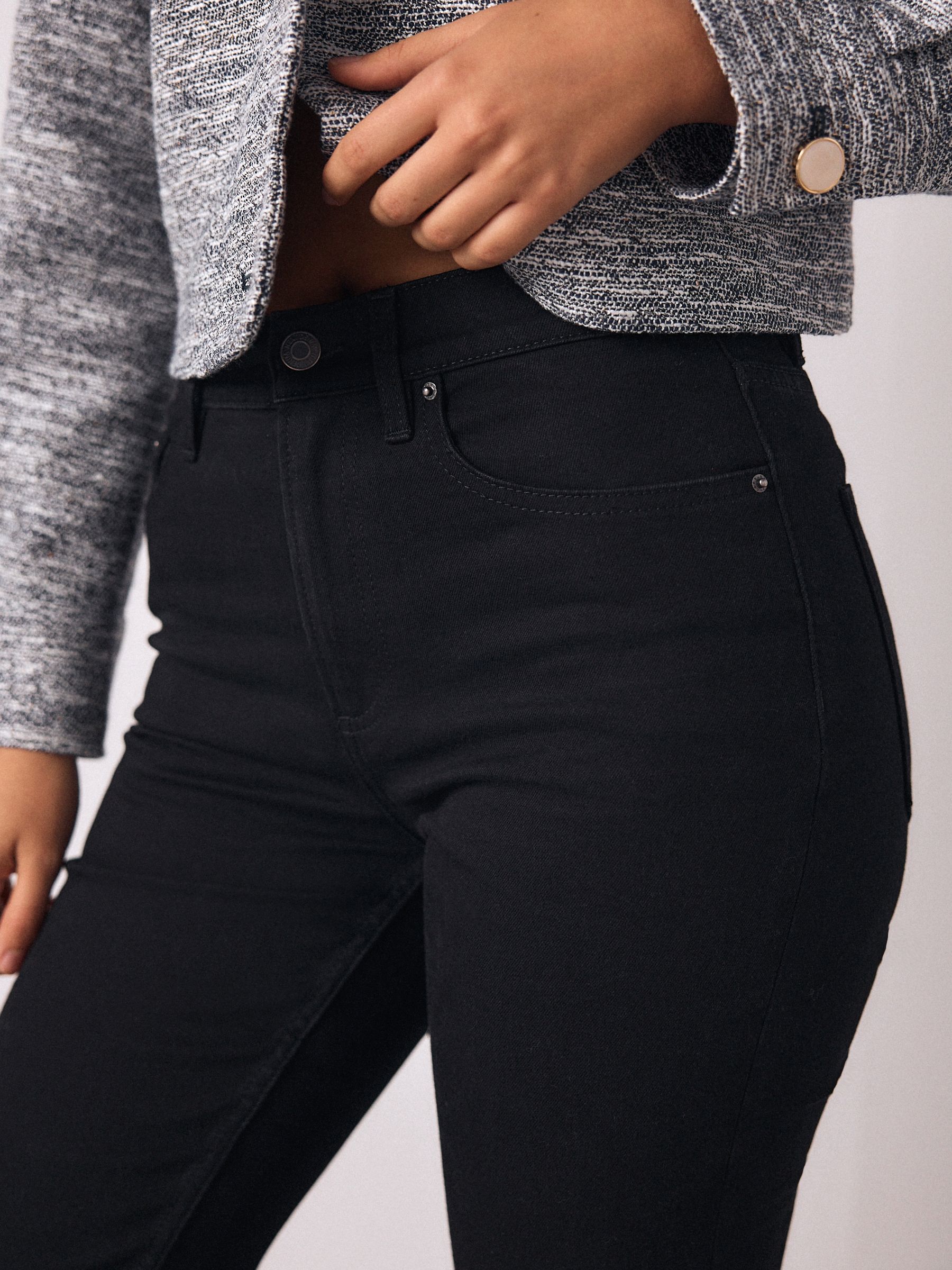 Buy Black Mid Rise Stretch Bootcut Jeans from the Next UK online shop