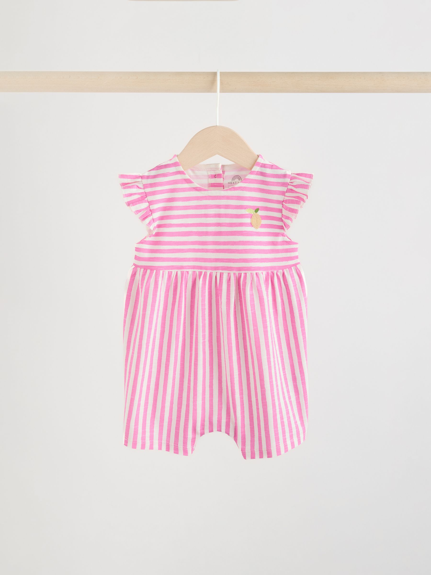 Buy Multi Bright Colour Stripe Baby Rompers 3 Pack from the Next UK ...