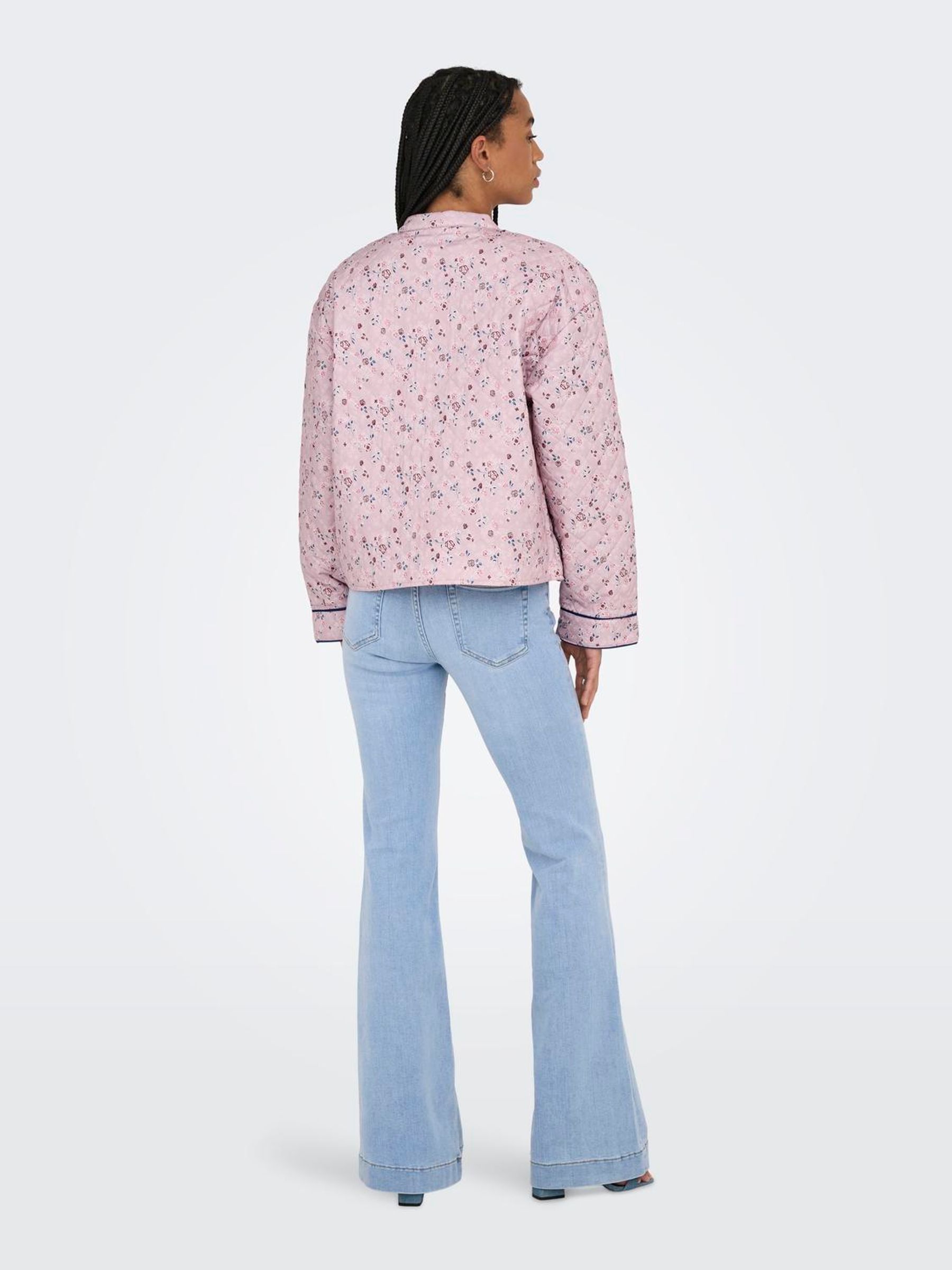 Buy ONLY Pink Printed Quilted Short Jacket from the Next UK online shop