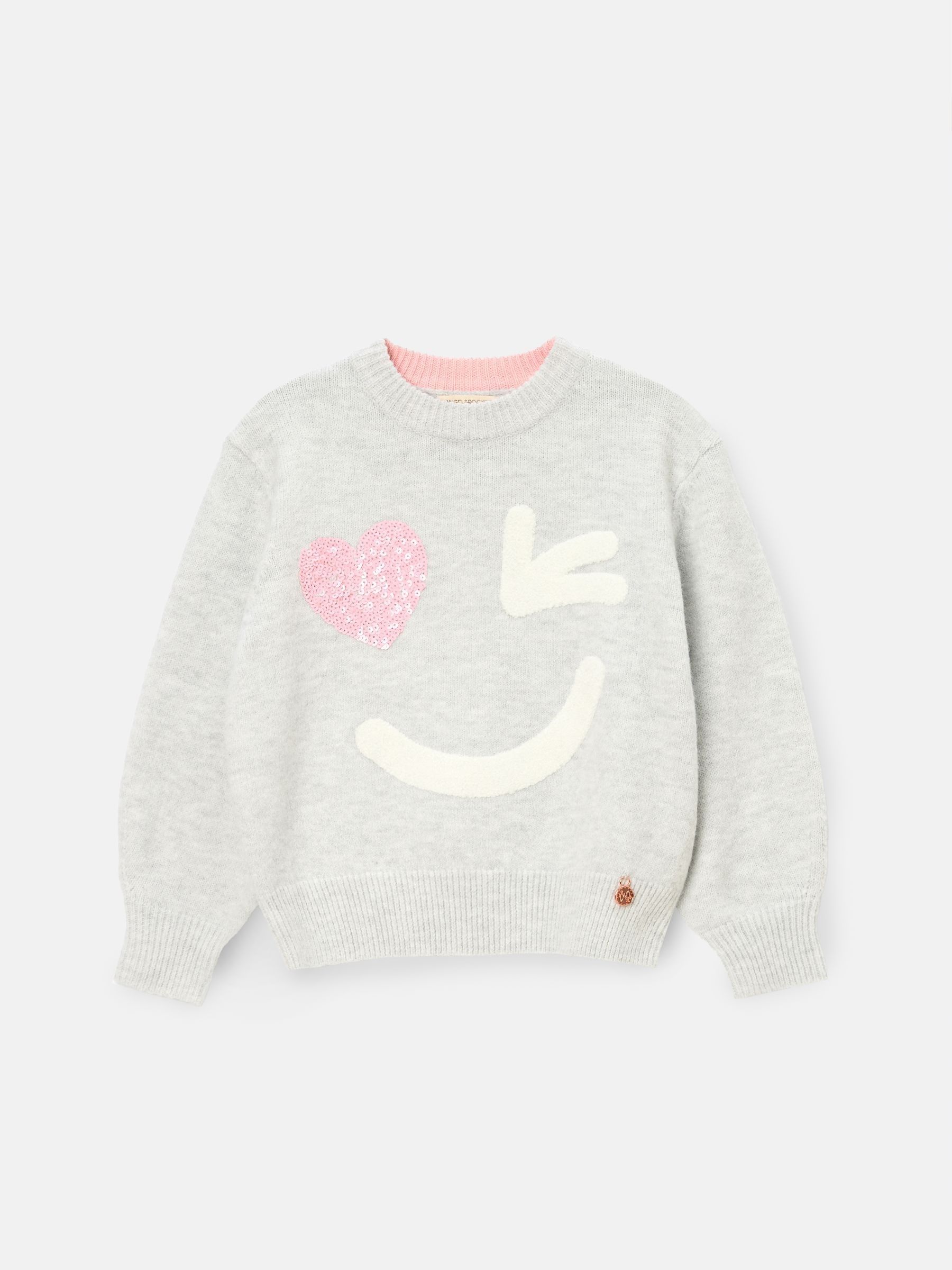Buy Angel & Rocket Grey Verity Smiley Face Jumper from the Next UK ...