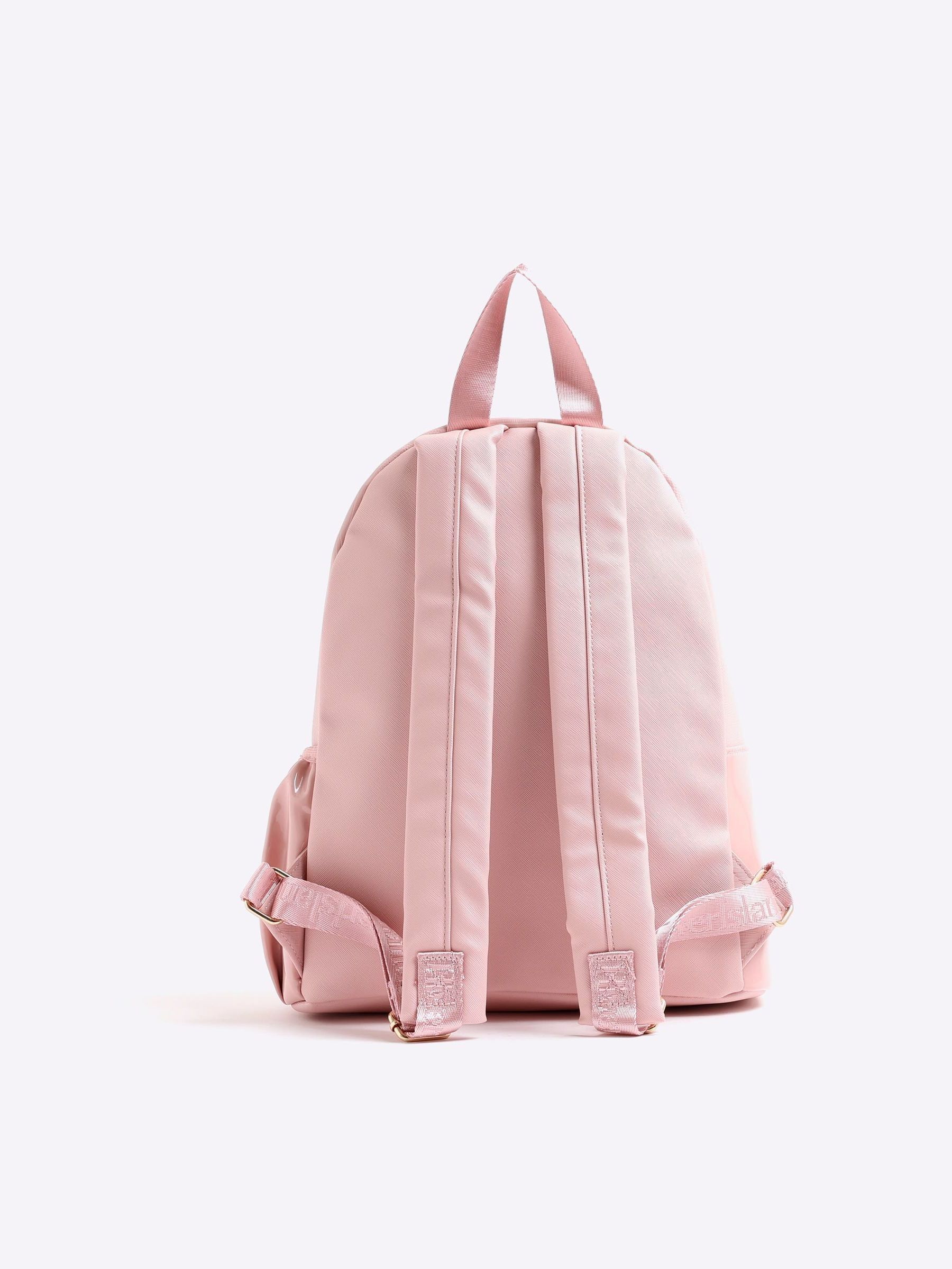 Buy River Island Pink Heart Lock Pocket Backpack from the Next UK ...