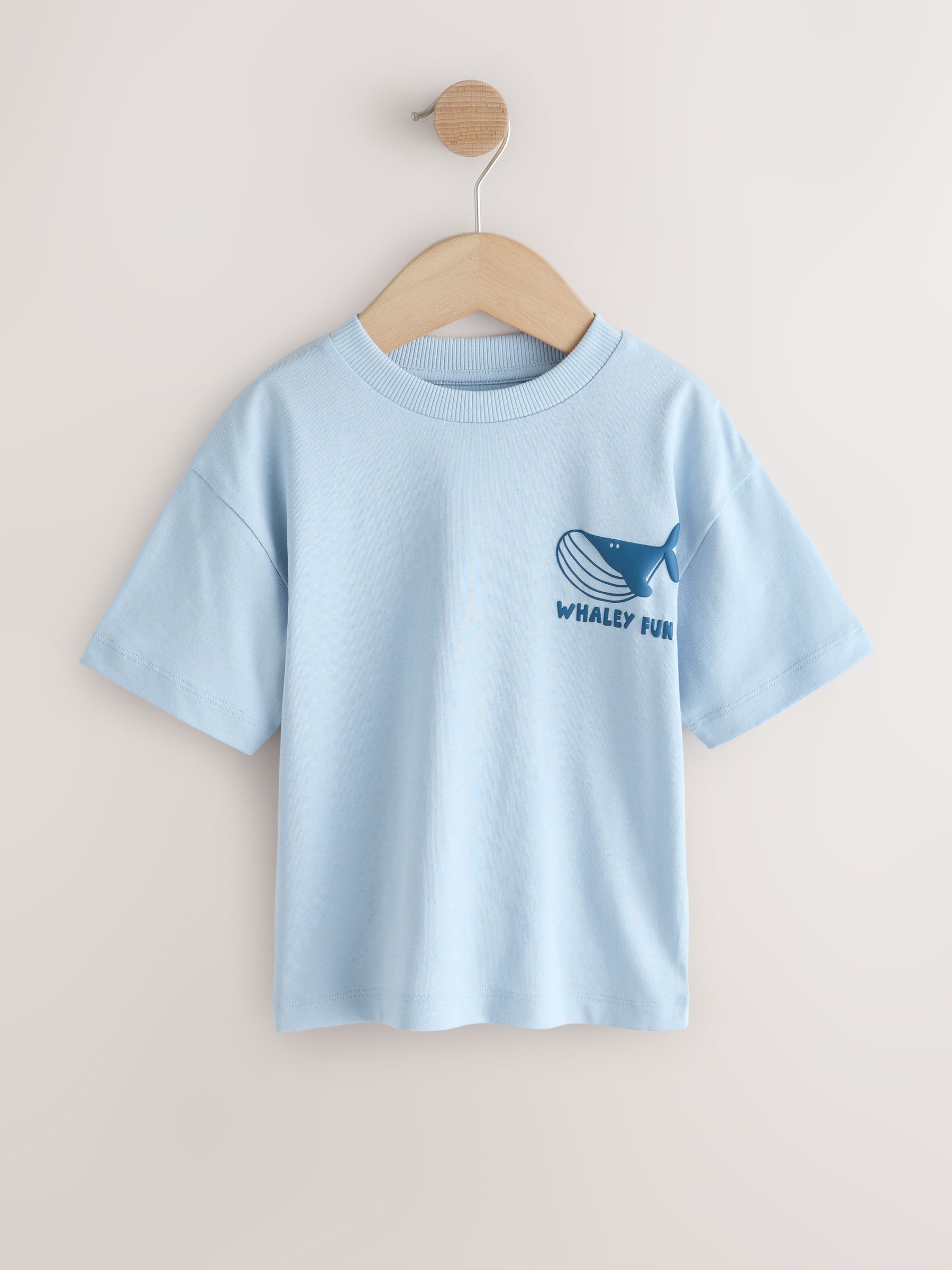 Buy White/Blue/Red/Yellow Slogan Short Sleeve Graphic T-Shirts 4 Pack ...