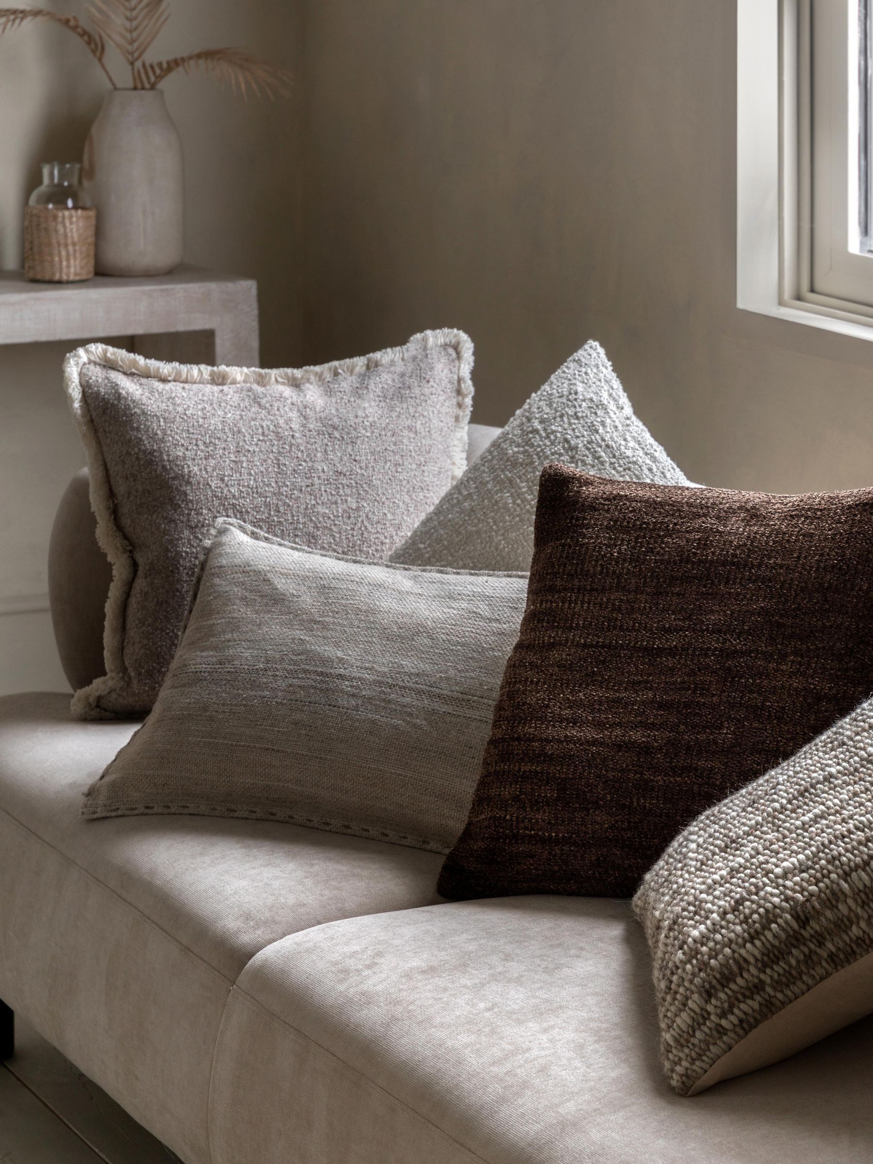 Buy Gallery Home Ivory Textured Cushion from the Next UK online shop