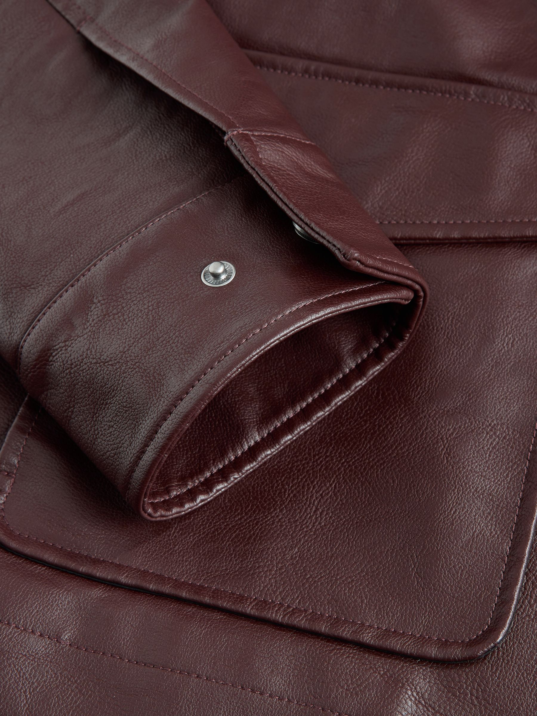 Buy Brown Faux Leather Patch Pockets Jacket from the Next UK online shop