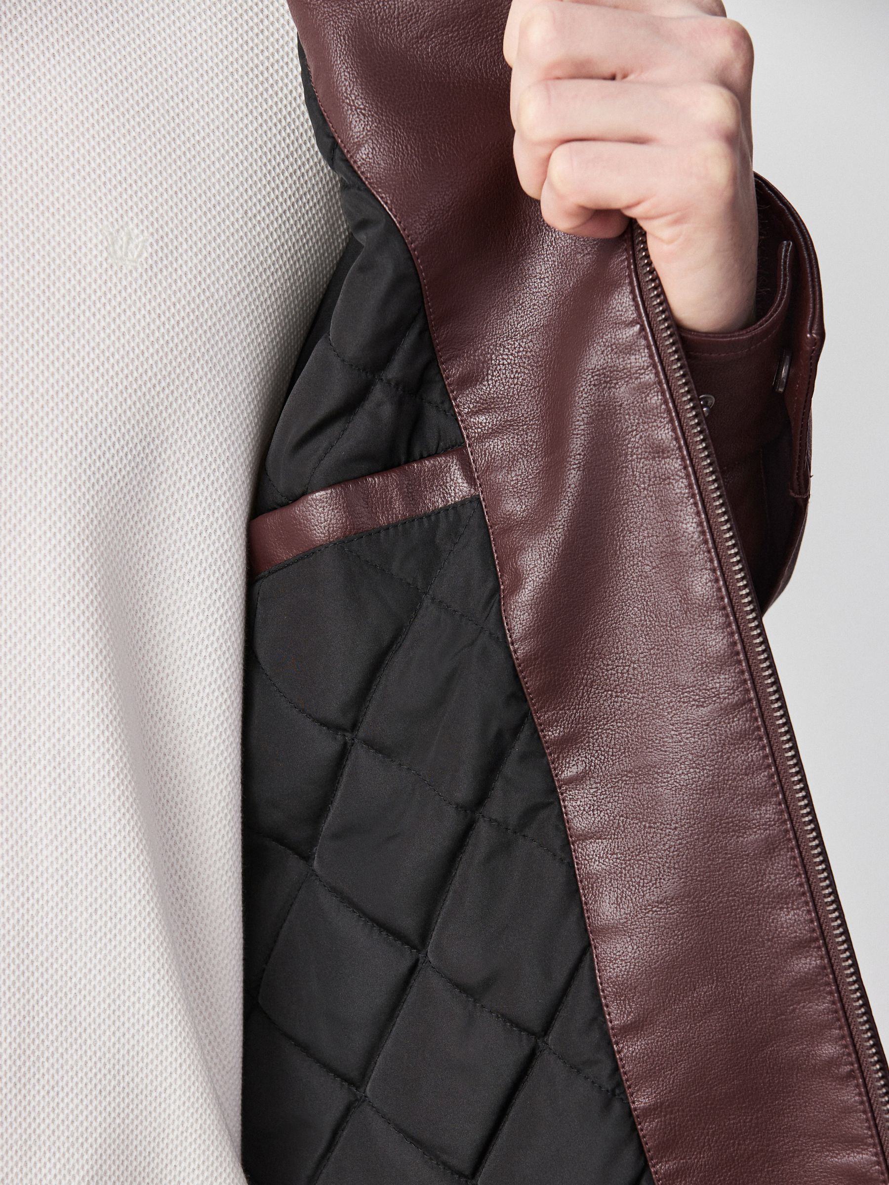 Buy Brown Faux Leather Patch Pockets Jacket from the Next UK online shop