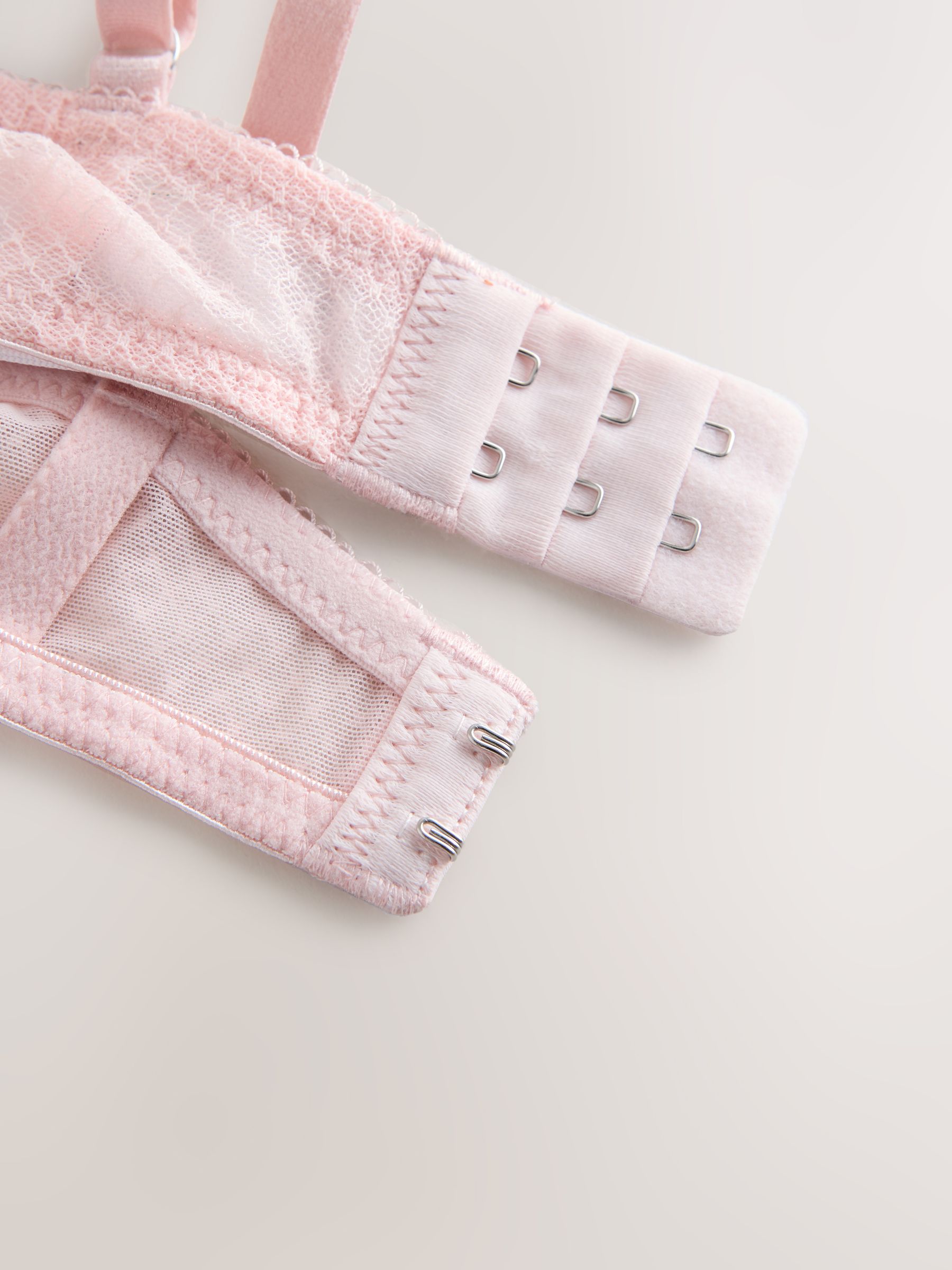 Buy Pink Premium Swiss Designed Embroidered Padded Plunge Bra from the ...