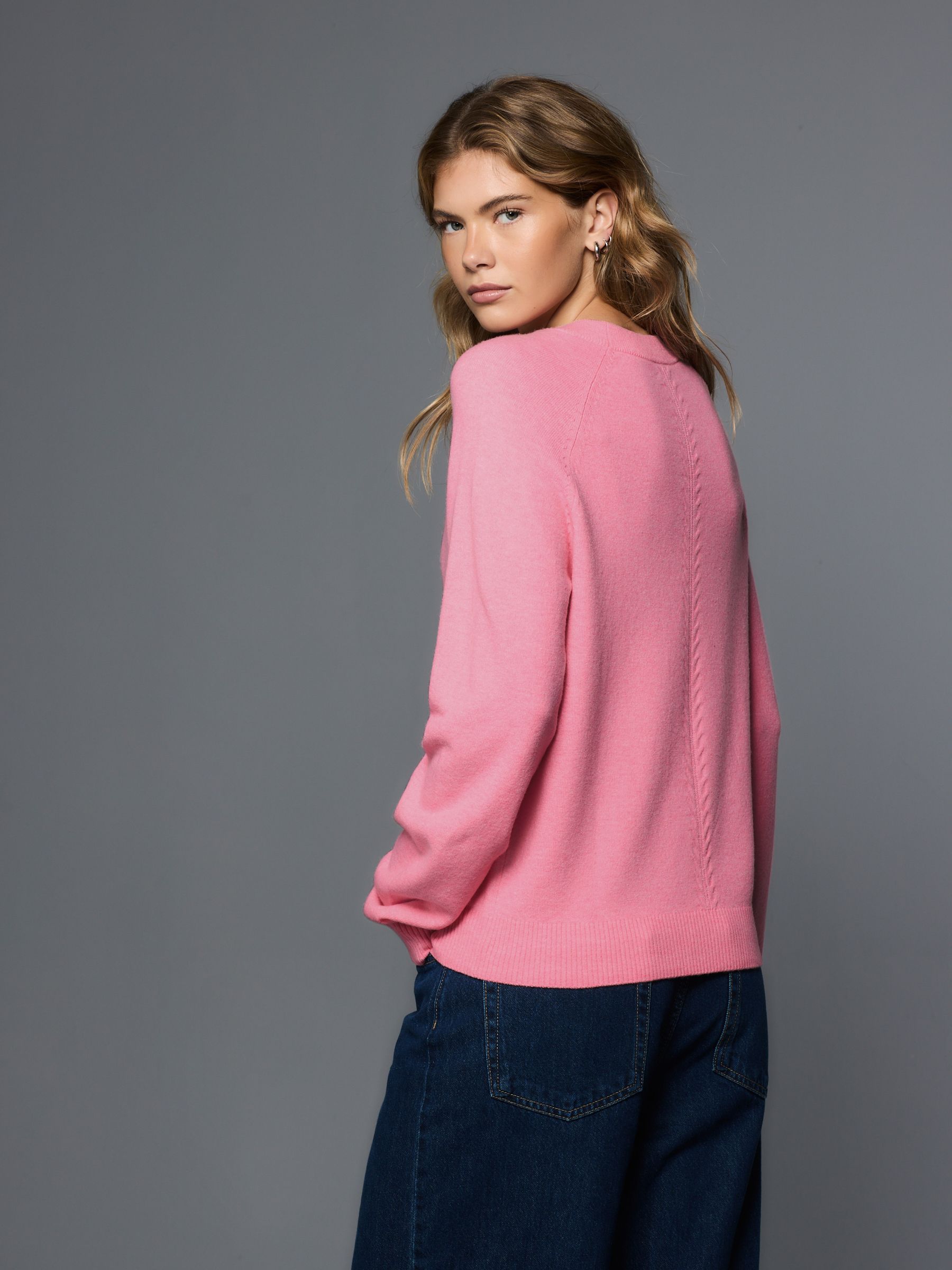 Buy Fluro Pink Supersoft Crew Neck Long Sleeve Jumper from Next Australia