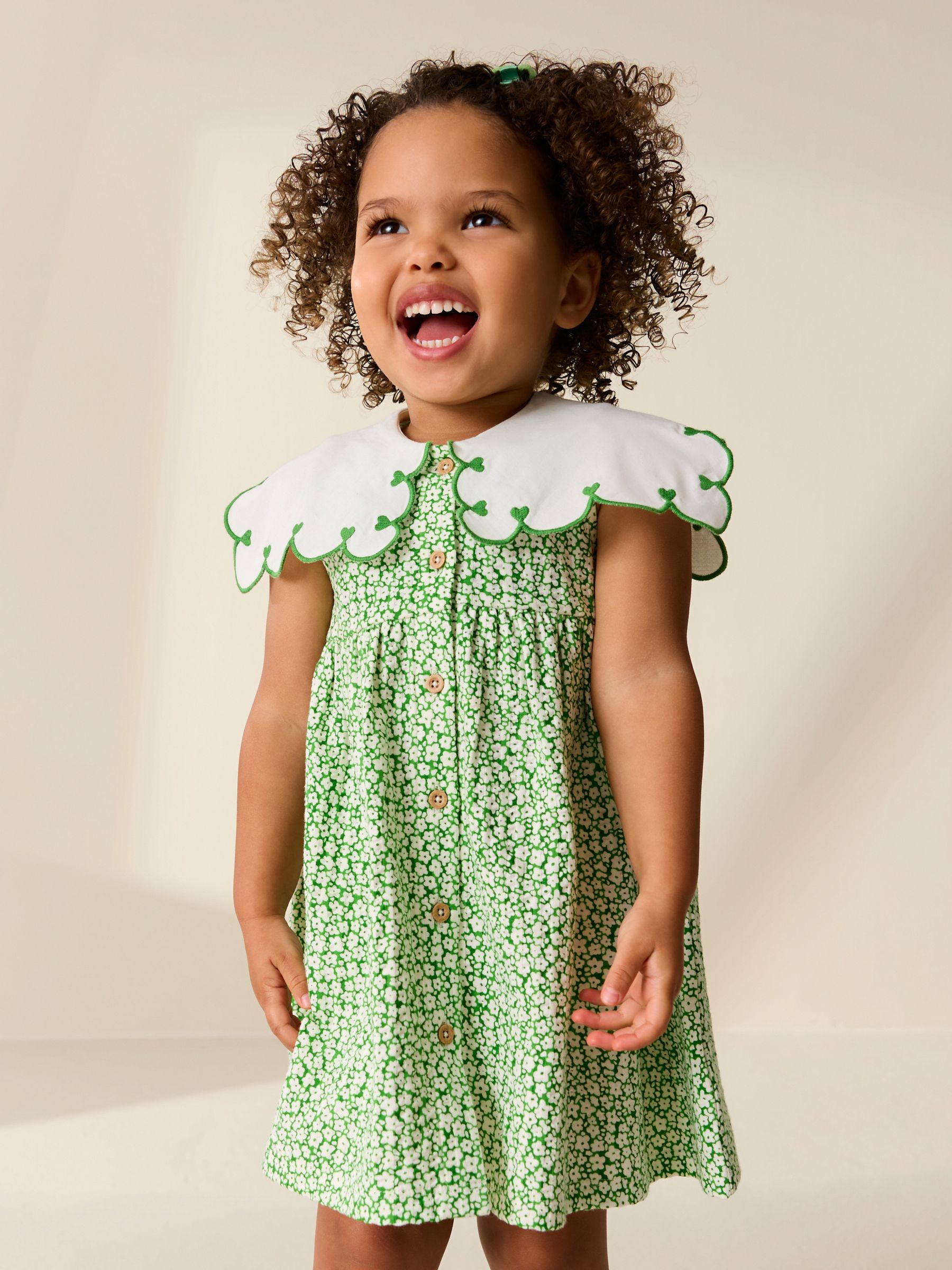 Buy Green Ditsy Collared Summer Dress (3mths-7yrs) from Next USA