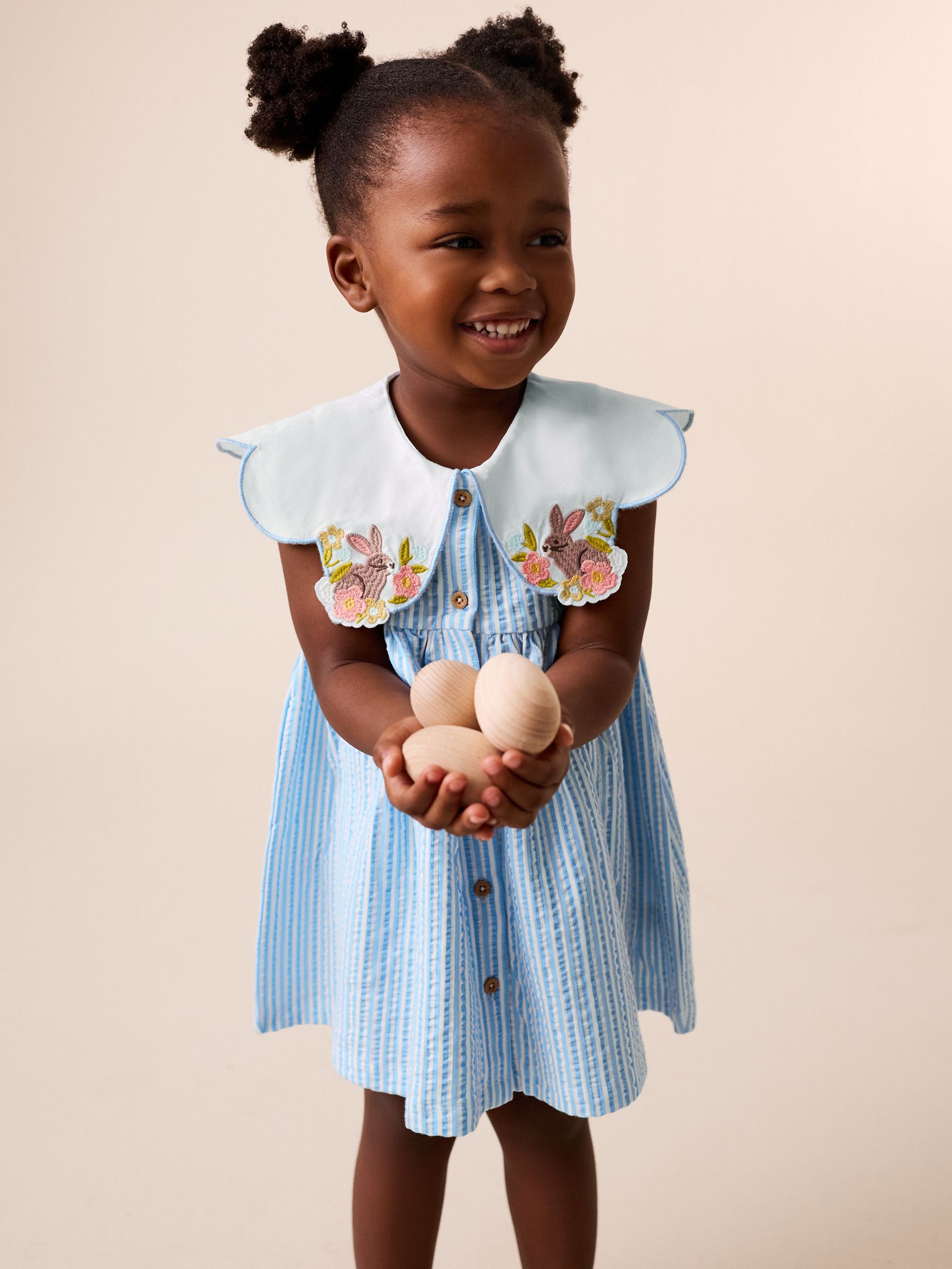 Buy Blue Striped Collared Summer Dress (3mths-7yrs) from the Next UK ...