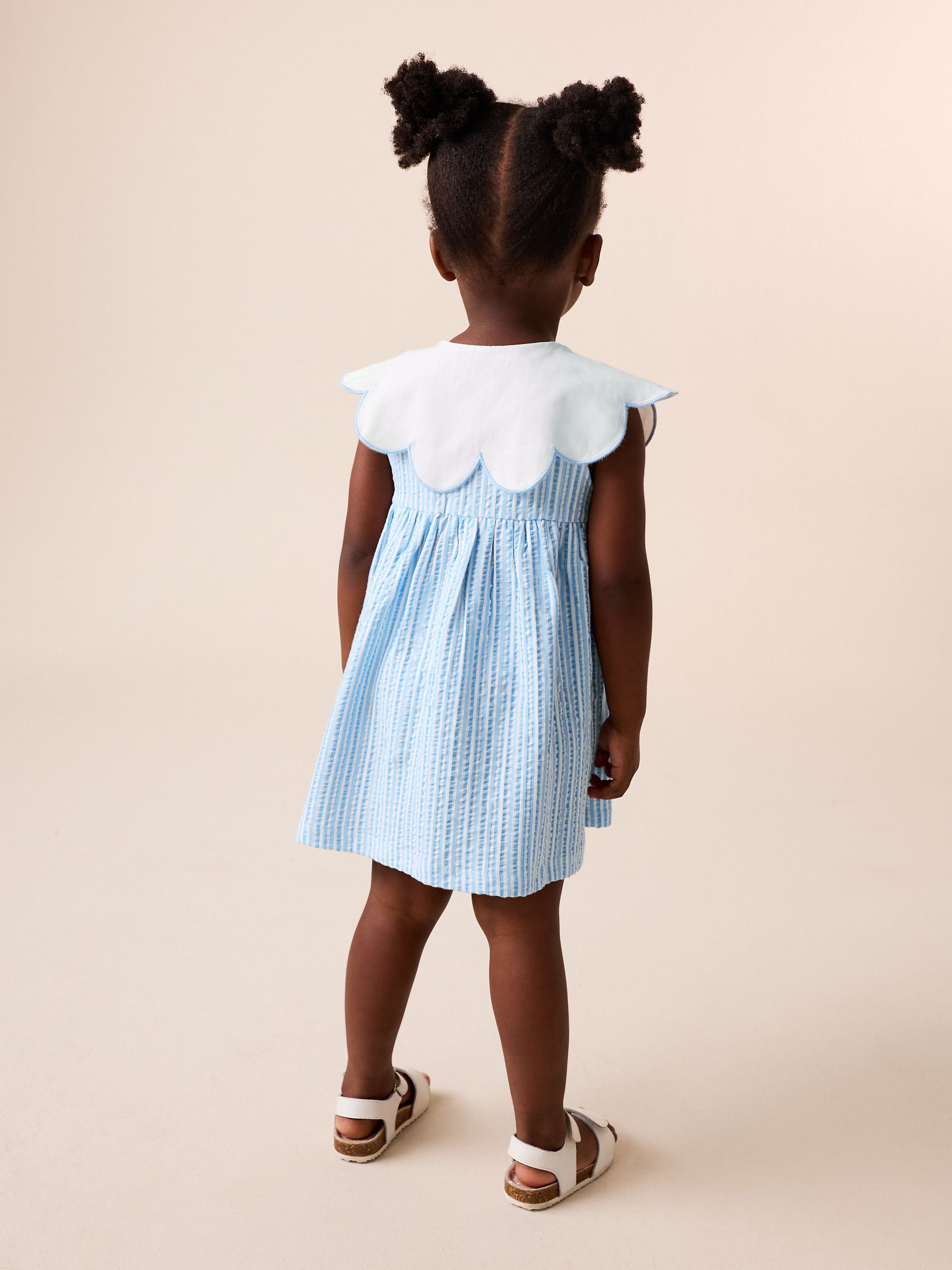 Buy Blue Striped Collared Summer Dress (3mths-7yrs) from the Next UK ...