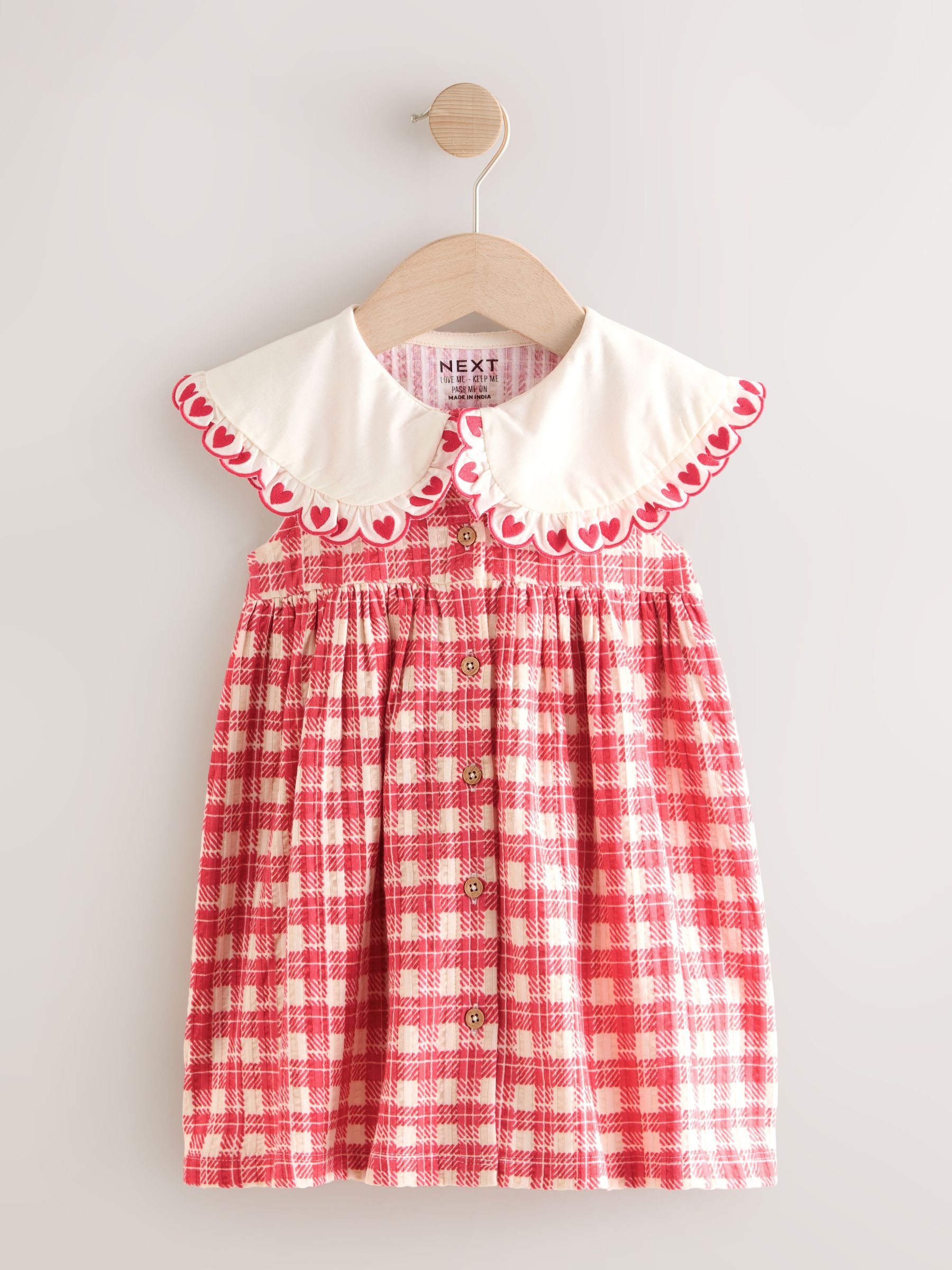 Buy Red Check Collared Summer Dress (3mths-7yrs) from Next Australia