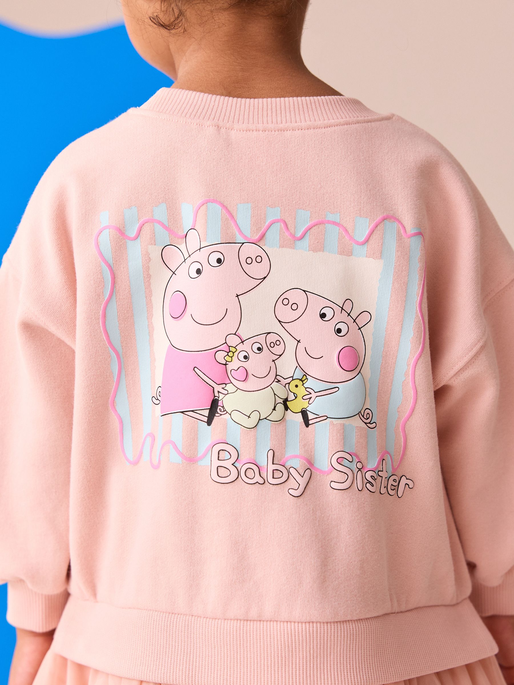 Buy Pink Peppa Pig & Evie Sweat Mesh Dress (3mths-7yrs) from Next Australia