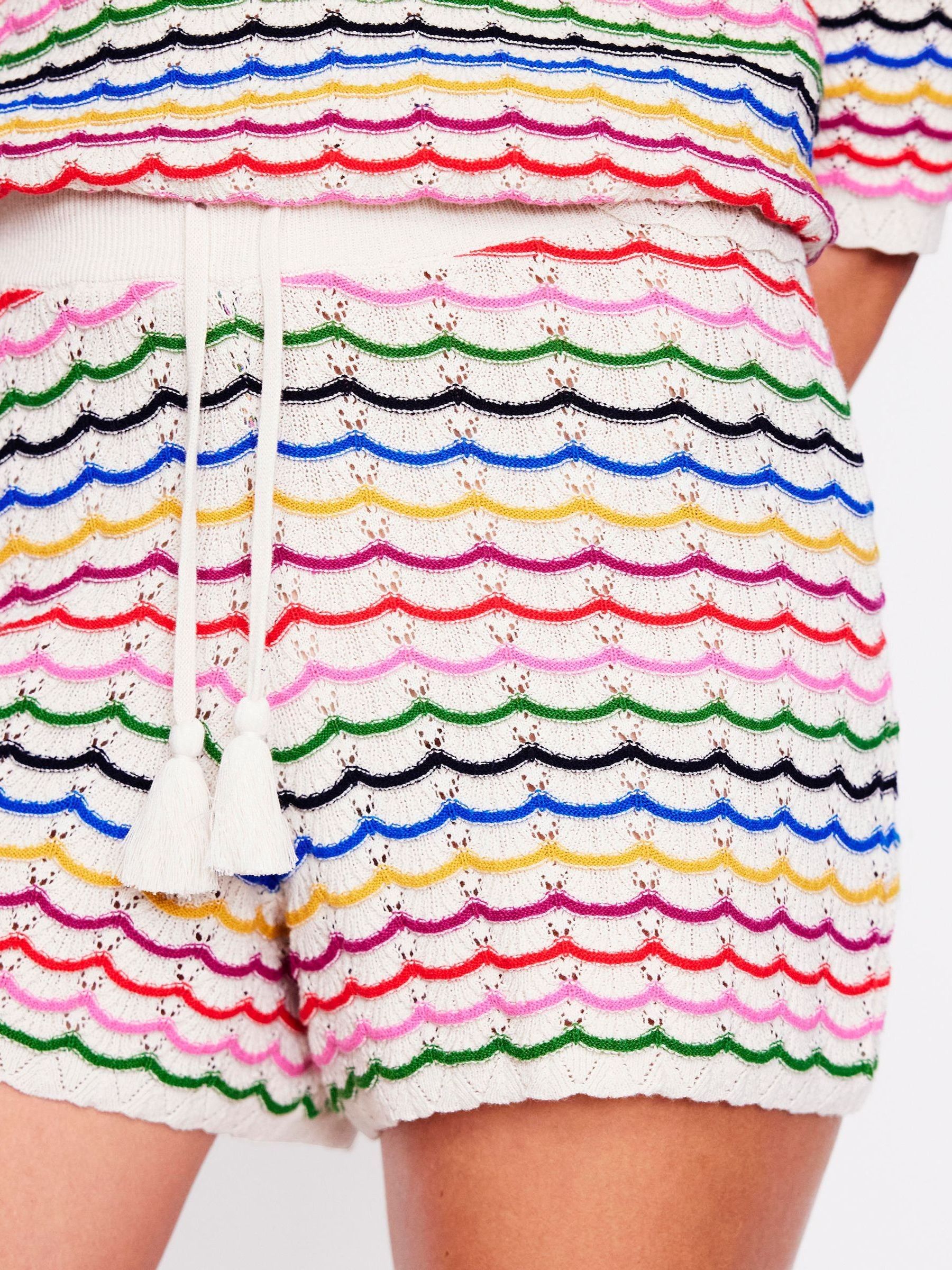 Buy Boden Cream Textured Knitted Shorts from the Next UK online shop