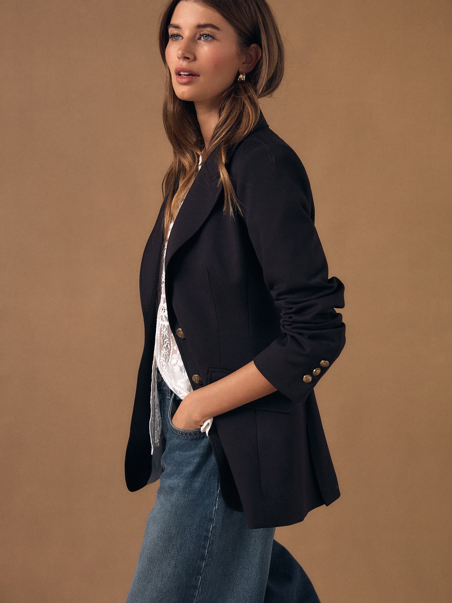 Buy Dark Plum Fitted Single Breasted Blazer from Next Australia