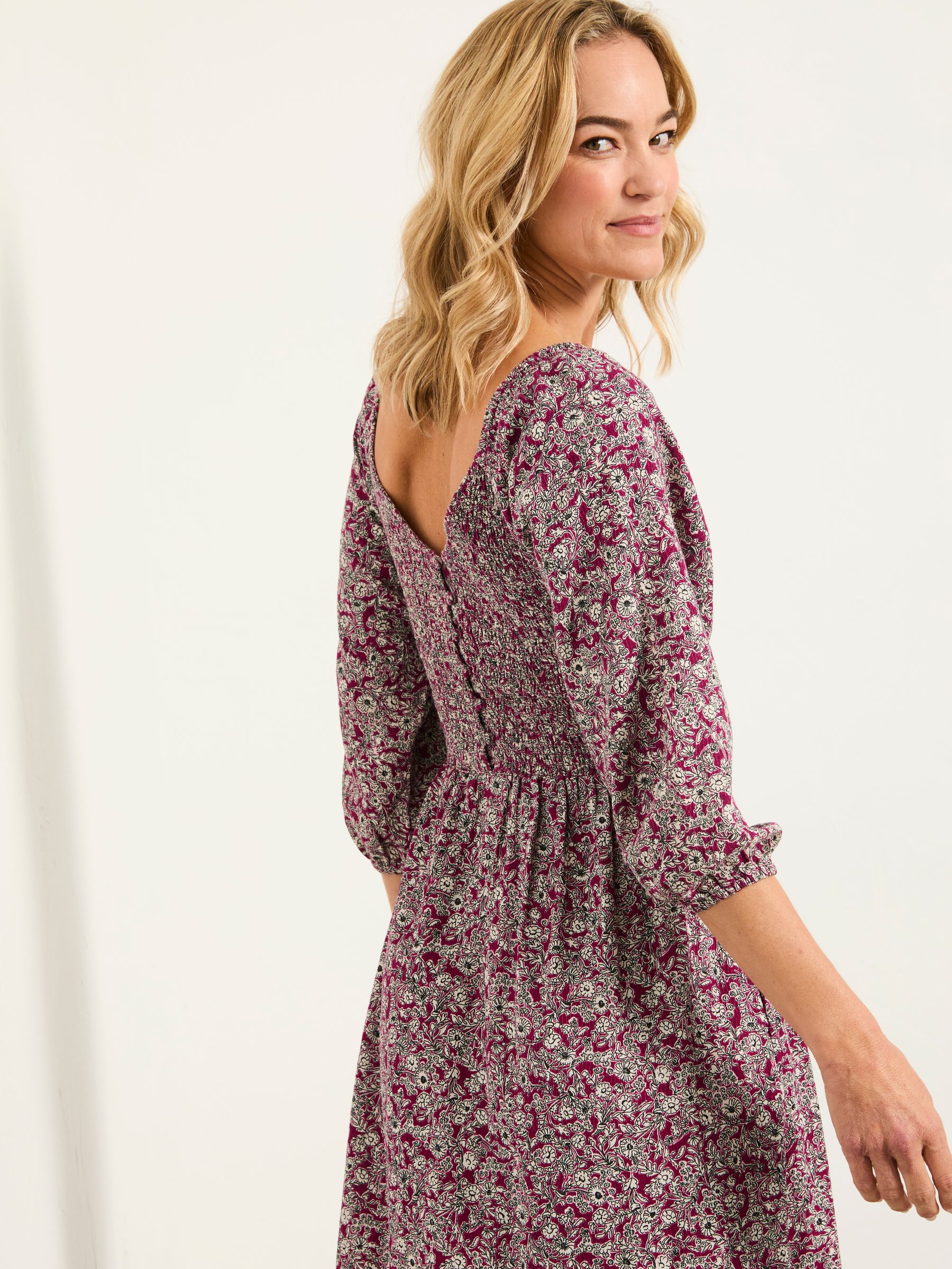 Buy FatFace Adele Plum Purple 2 Tone Floral Midi Dress from Next Portugal