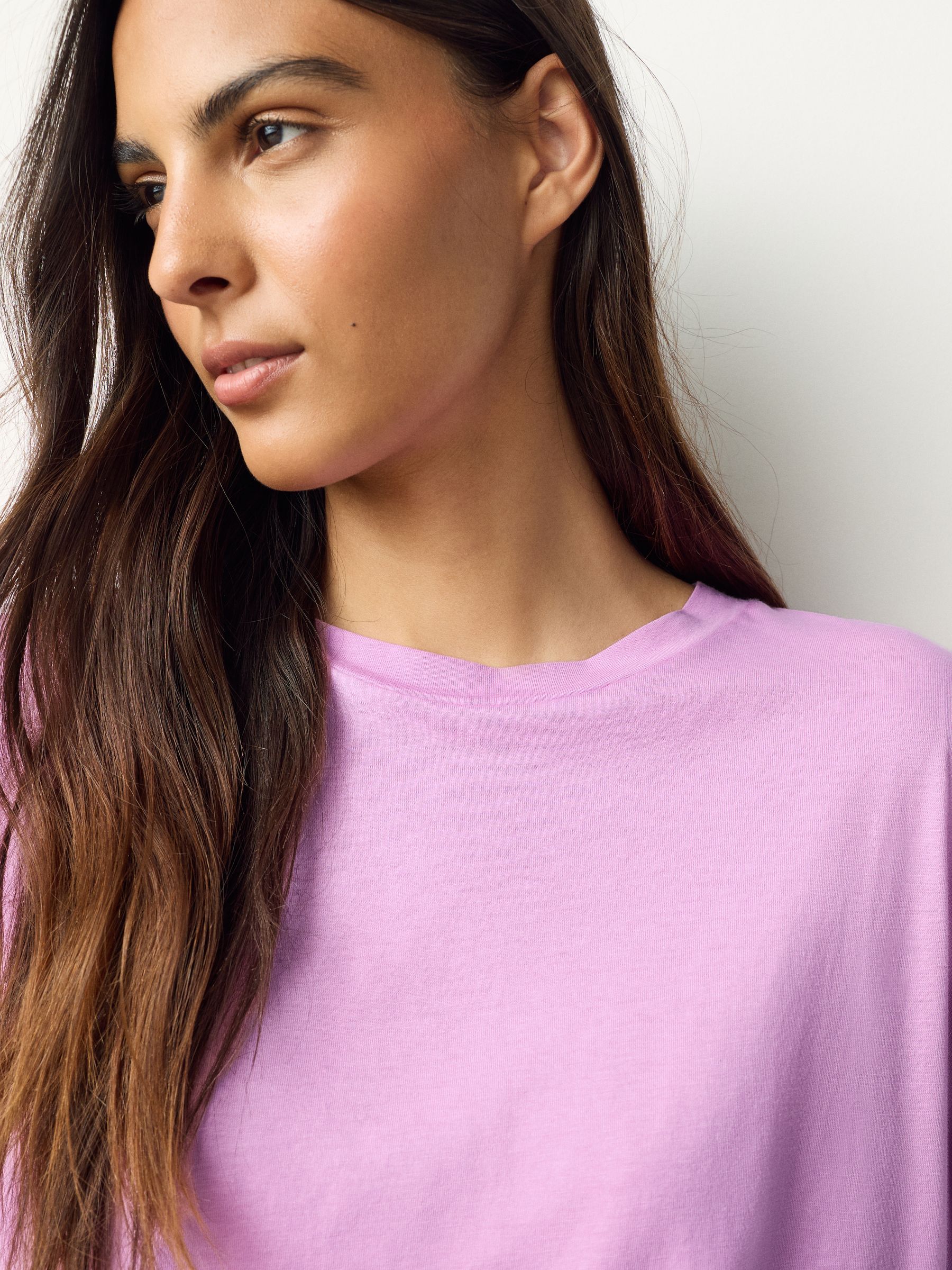 Buy Light Purple Cap Sleeve TENCEL™ Modal Blend T-Shirt from the Next ...