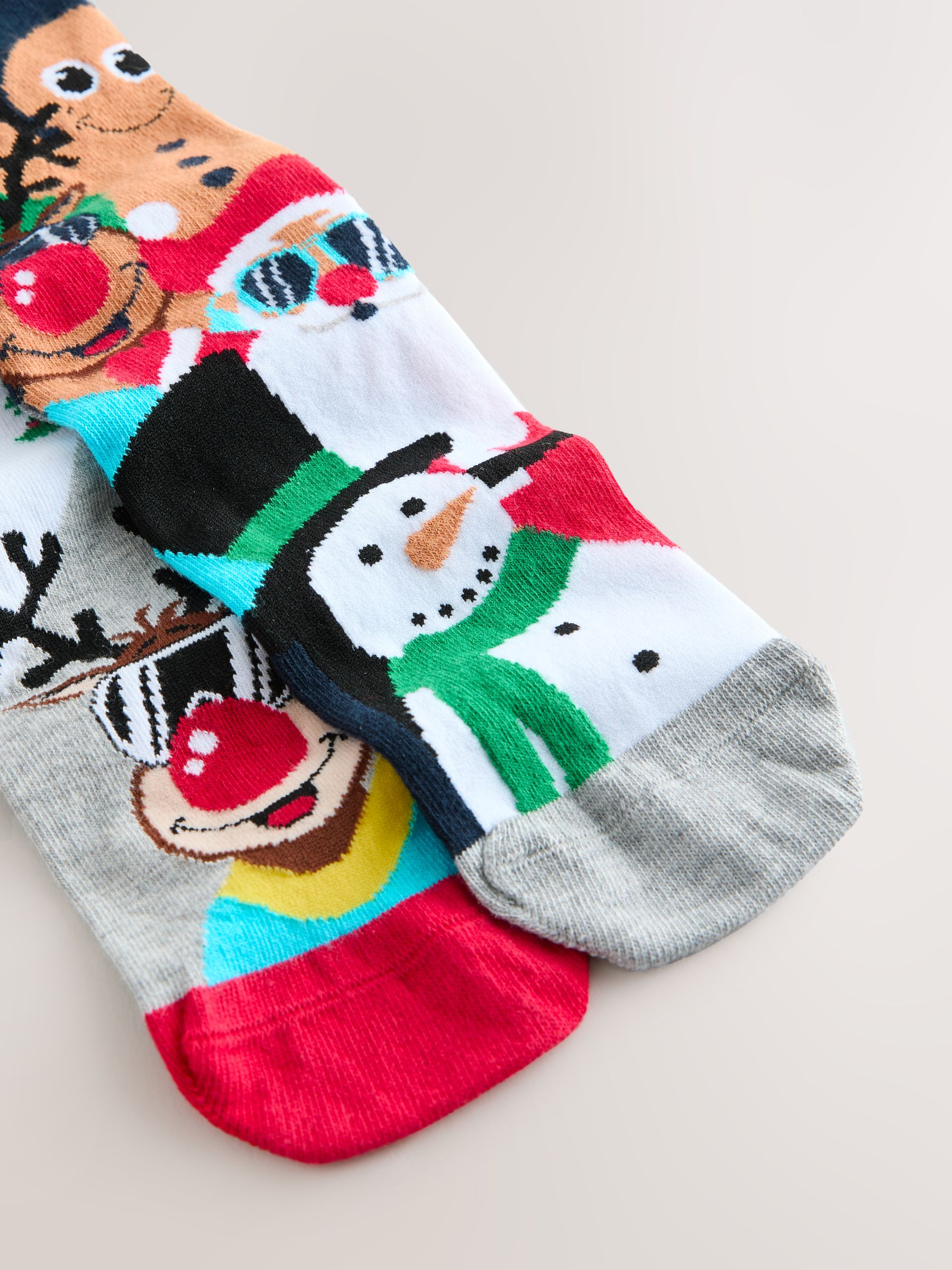 Buy Blue/Green Scenic Reindeer Christmas Pattern Socks 2 Pack from Next ...