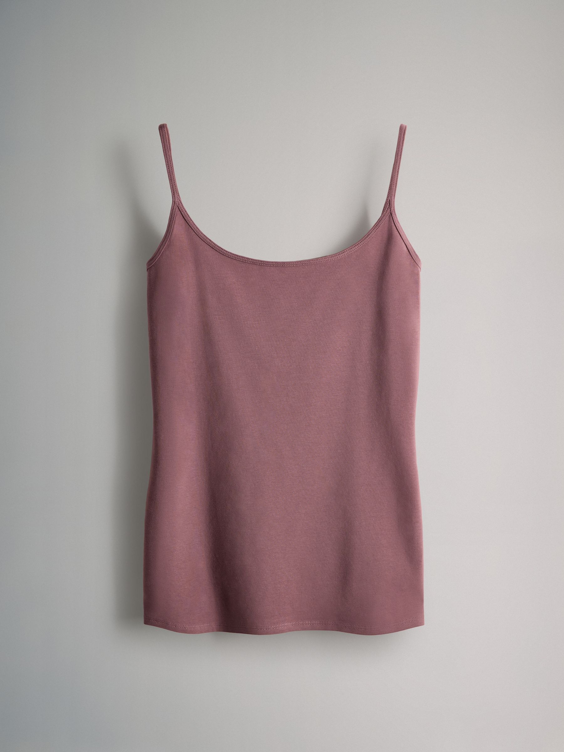 Buy The Set 7 Pack Thin Strap Vest Tops Black/Purple/Brown/Taupe/Pink ...