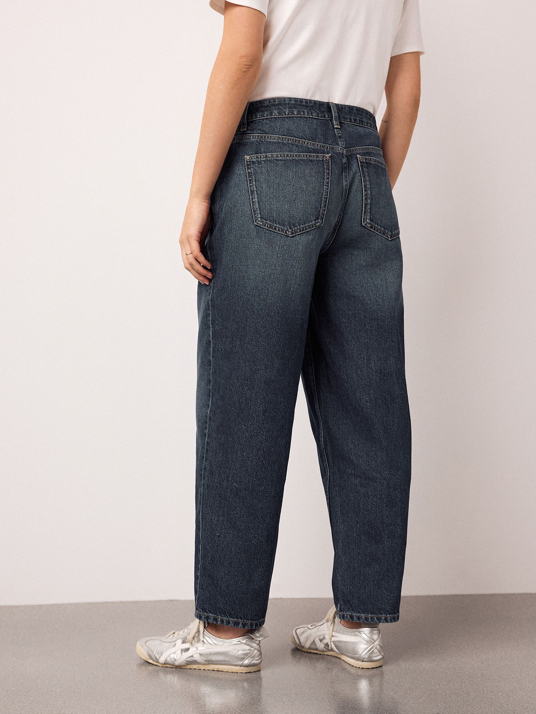 Buy Indigo - Maternity Barrel Denim Jeans from Next Israel