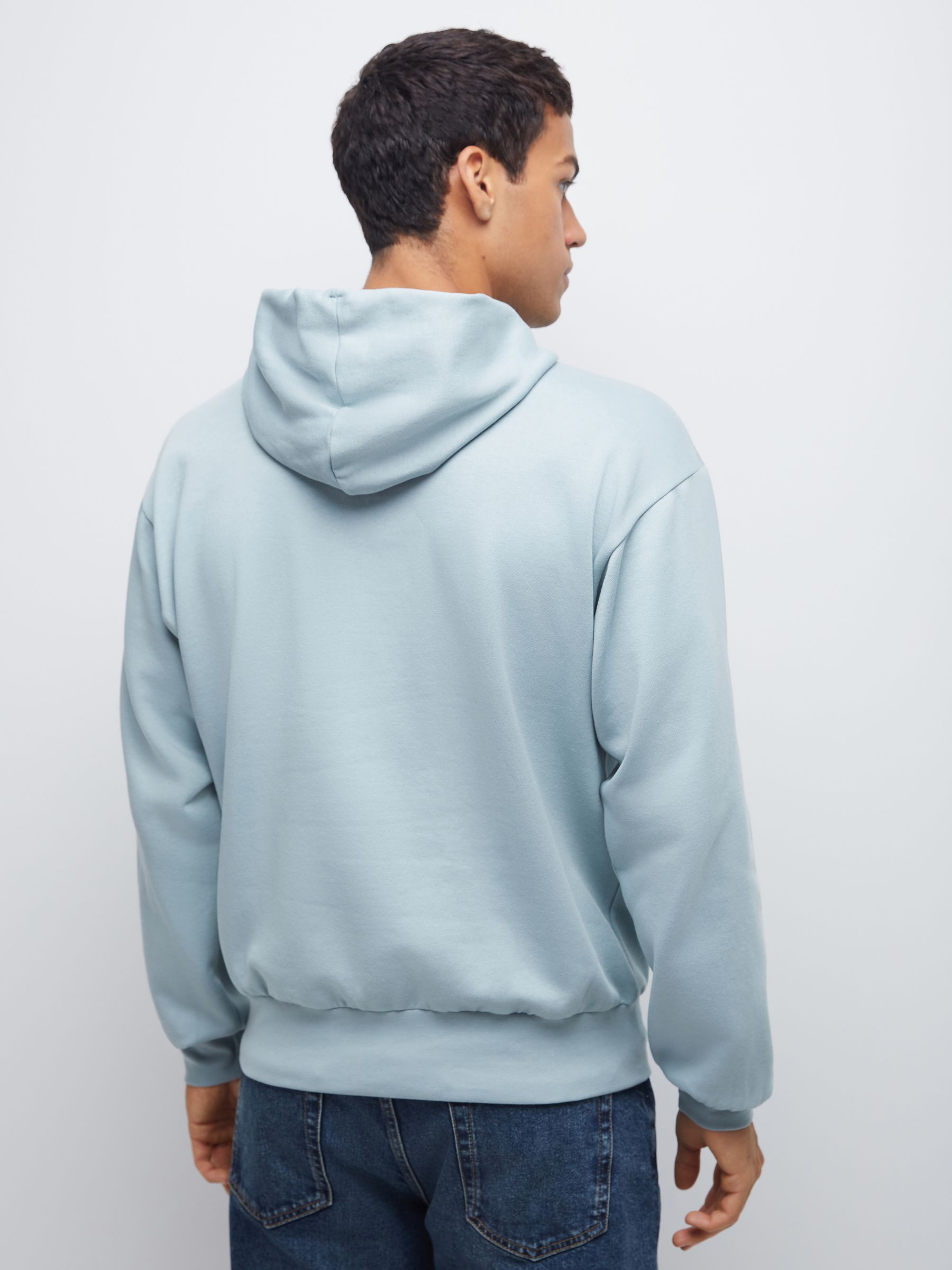 Buy adidas Light Blue Essentials Feelcozy Fleece Hoodie from the Next ...